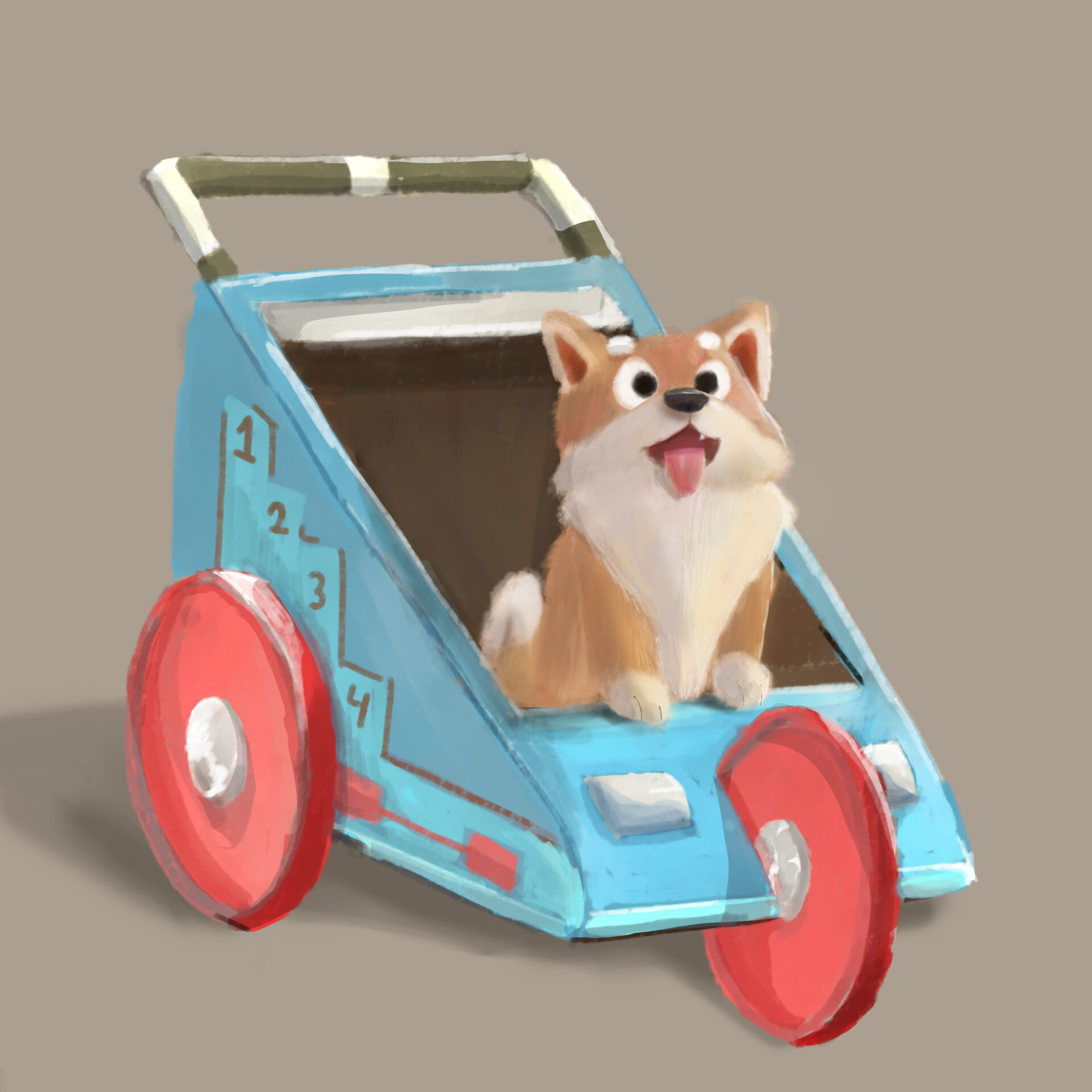 ArtStation - Doggo on Wheels