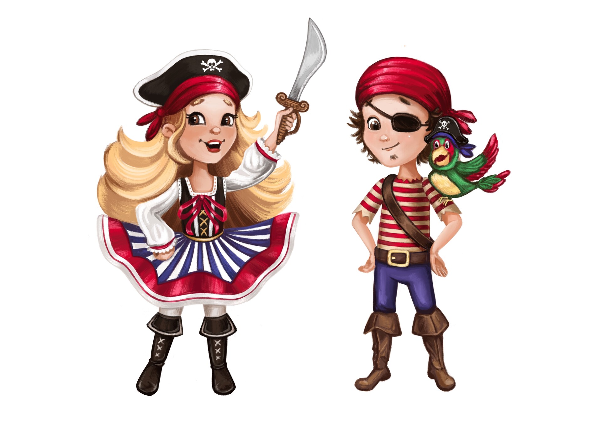 ArtStation - Brand characters pirates for the children's club "Piratia"