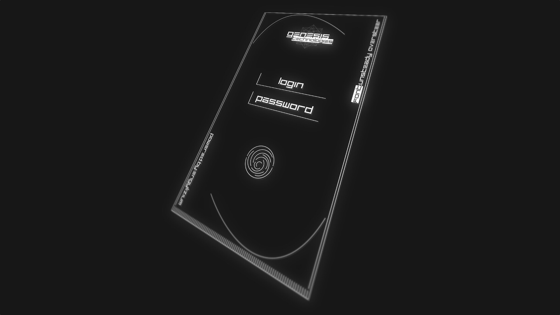 ArtStation - Minimalistic Login Screen