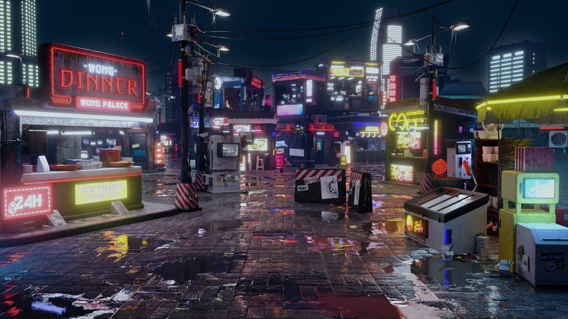 ArtStation - Cyberpunk street