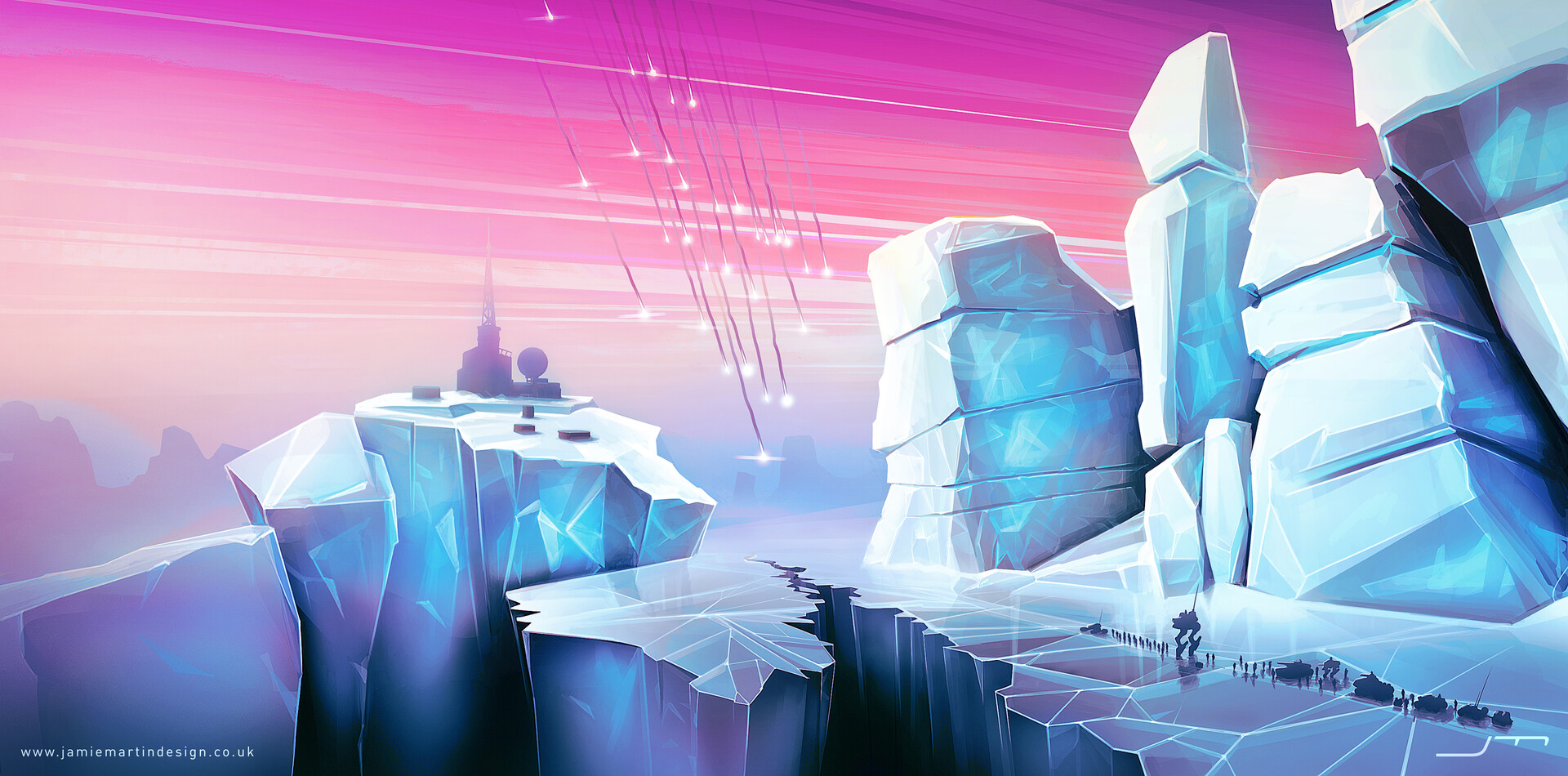 ArtStation - SciFi Glacier Environment - concept art
