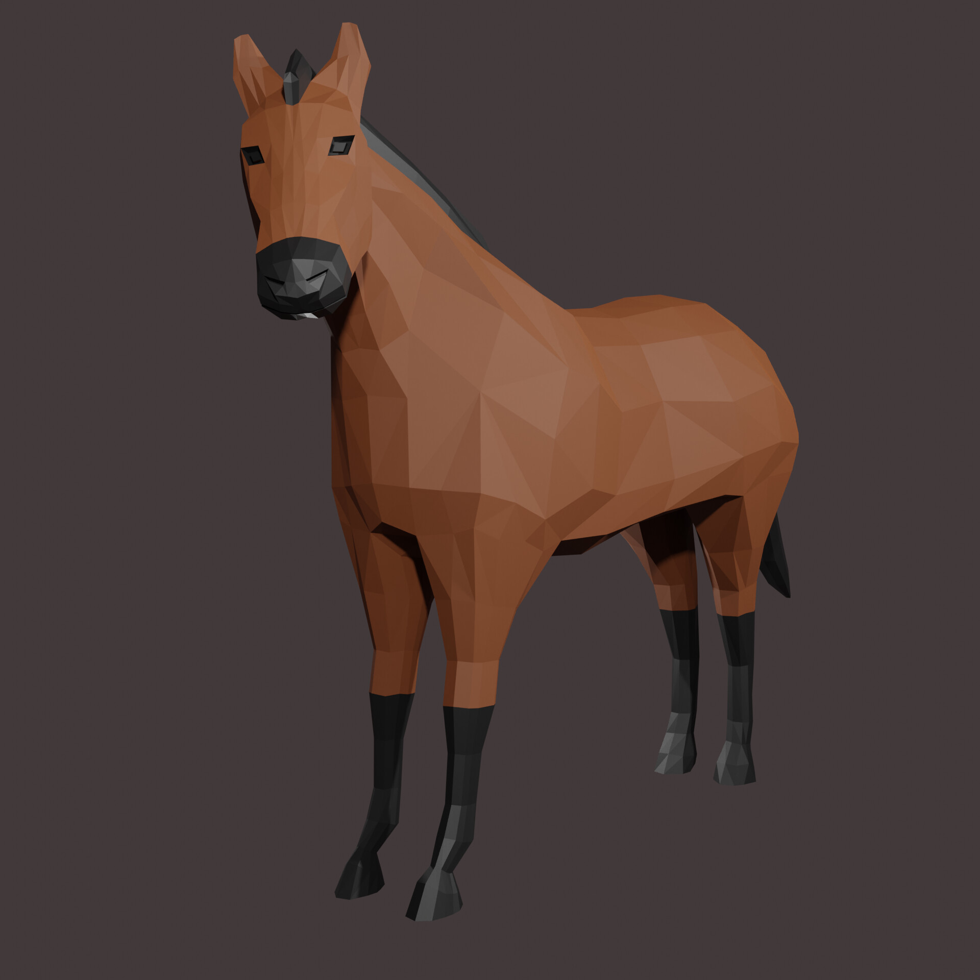 ArtStation - Low Poly Horse