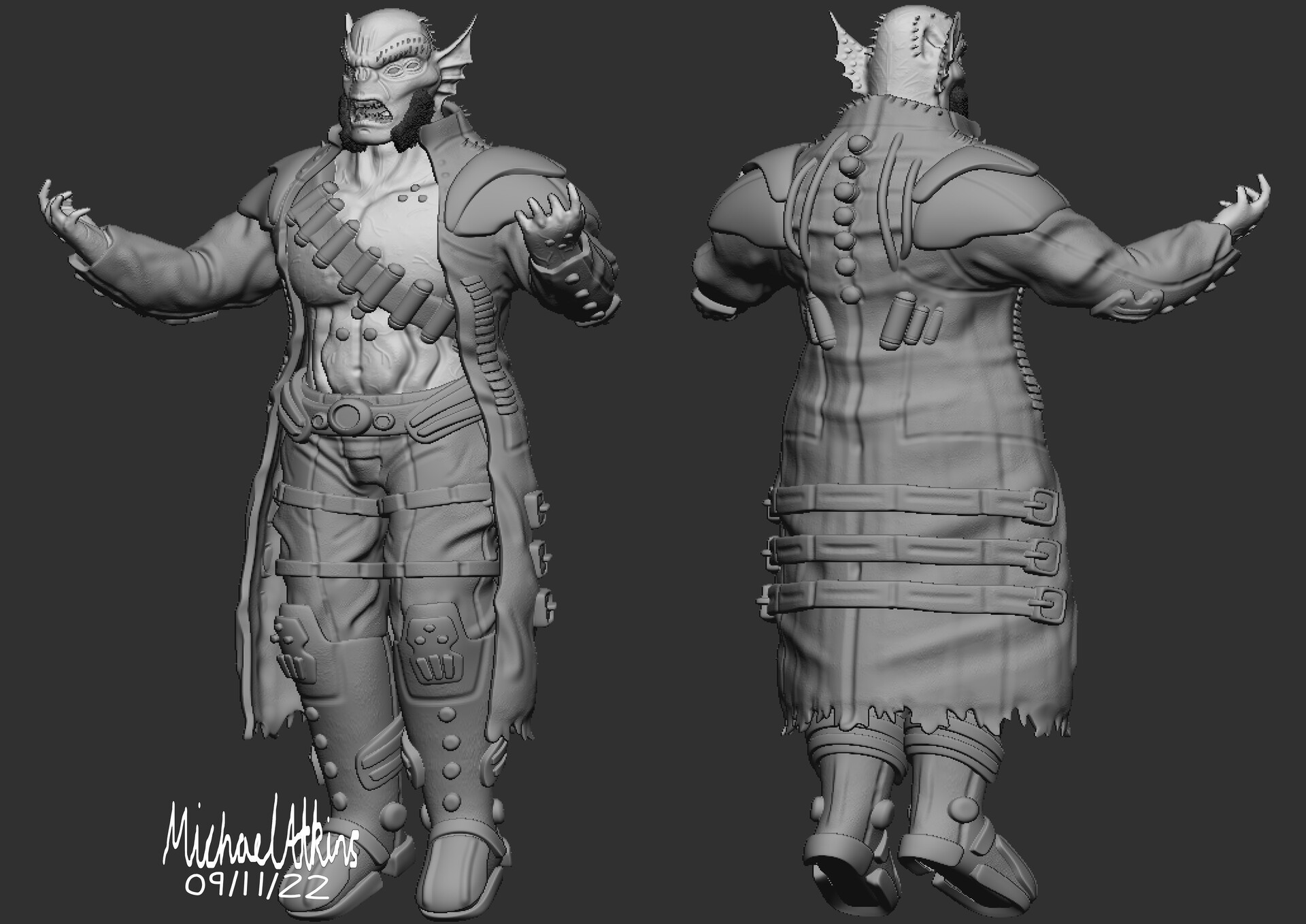 ArtStation - Michael Atkins 3D Vampire Alien Character Sheet AO