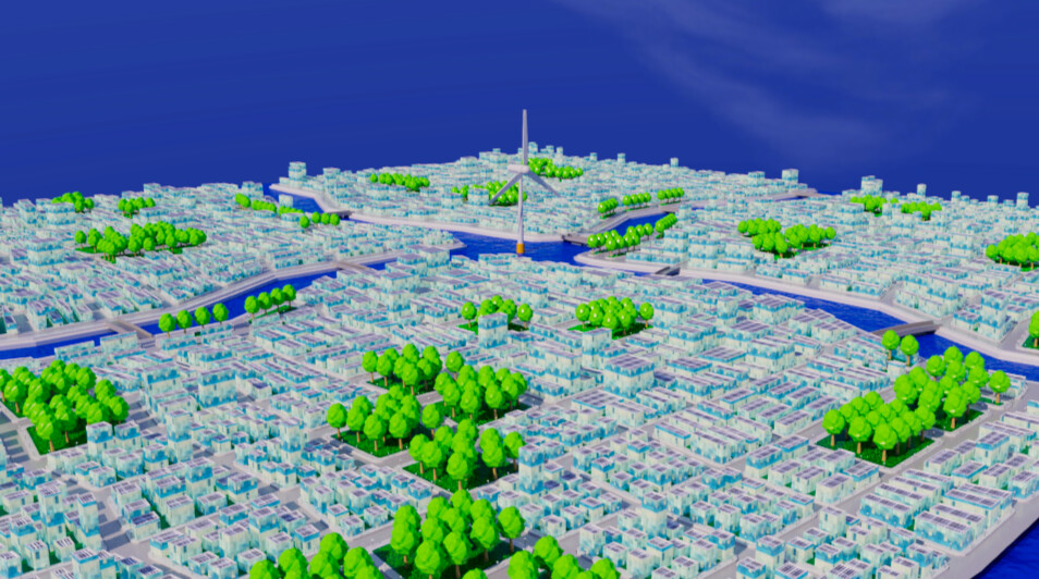 ArtStation - Basic Eco City Model - Daytime