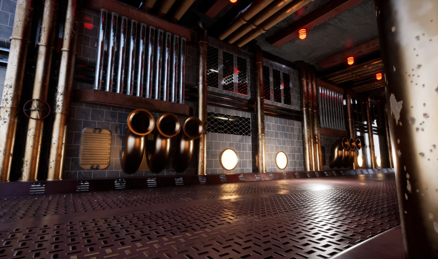 ArtStation - Modular Steampunk Hallway