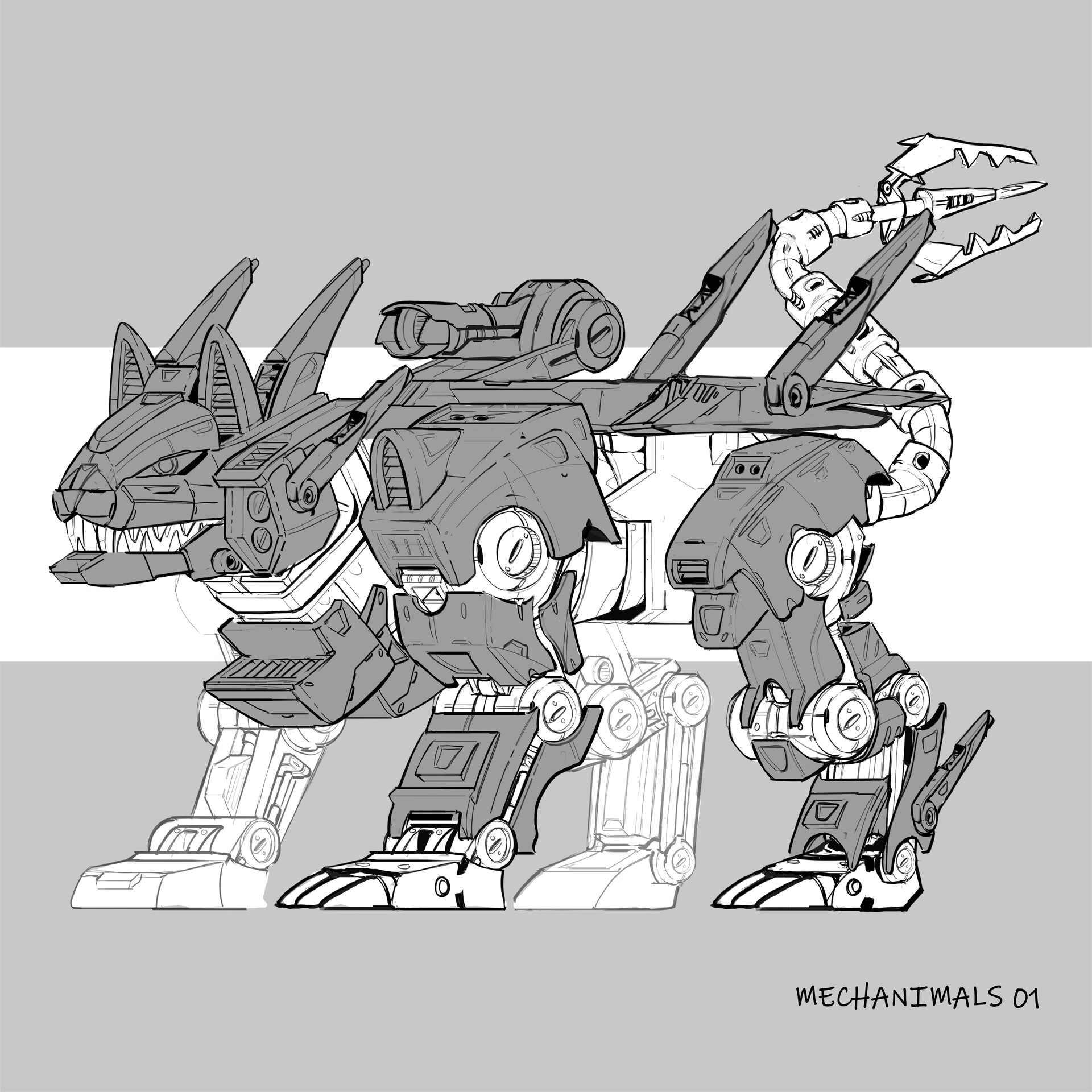 ArtStation - Mechanimals #001