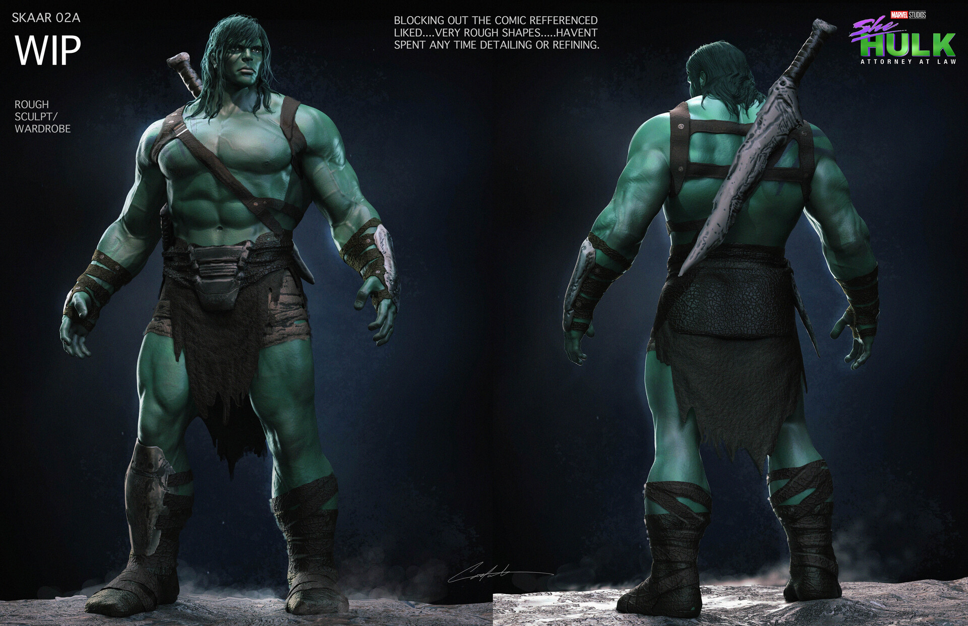 Constantine Sekeris - She-Hulk Skaar designs