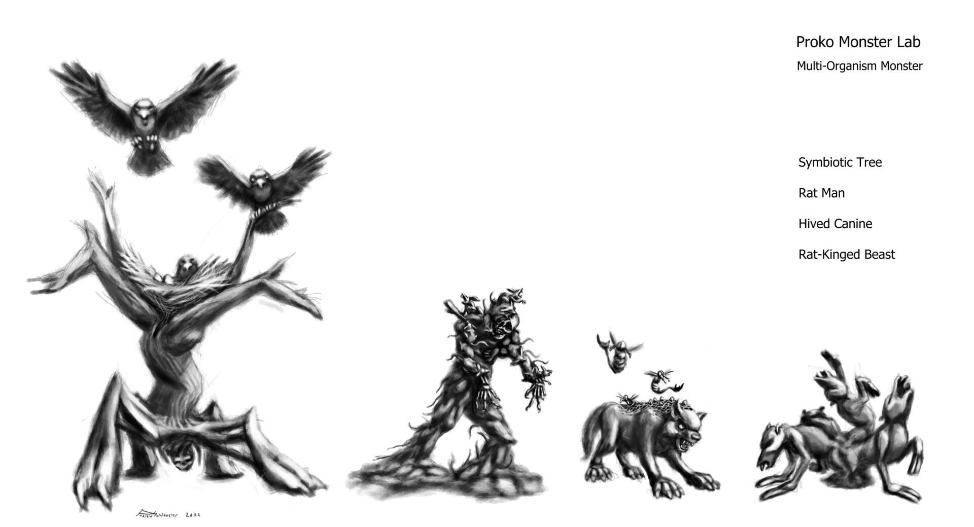 ArtStation - Multi-Organism Monster focal points (Proko Monster Lab)