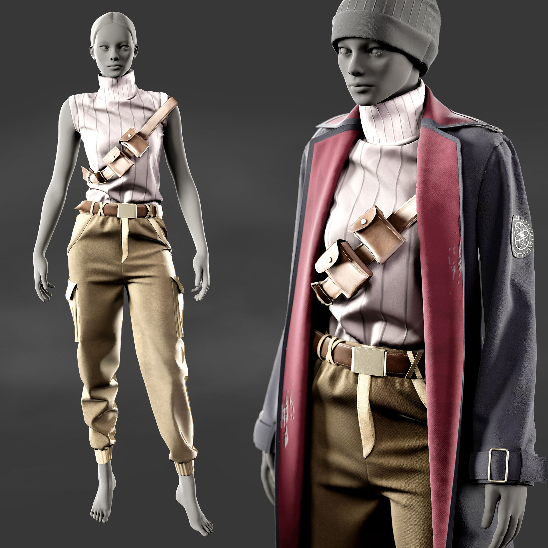 ArtStation - Female Fantasy Outfit /Marvelous Designer / 4k Textures