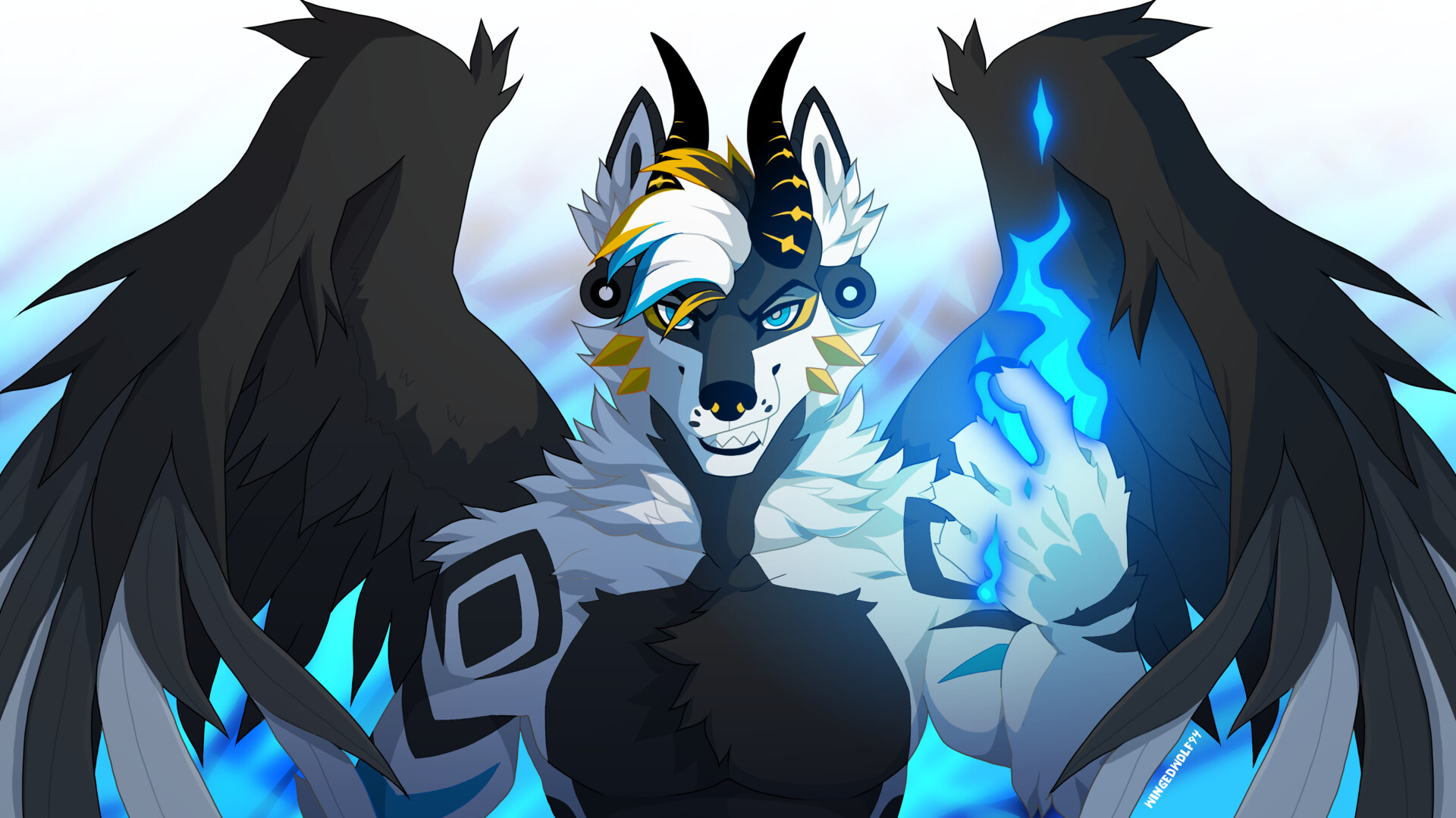 wingedwolf94 - Saturn Angelic Hound