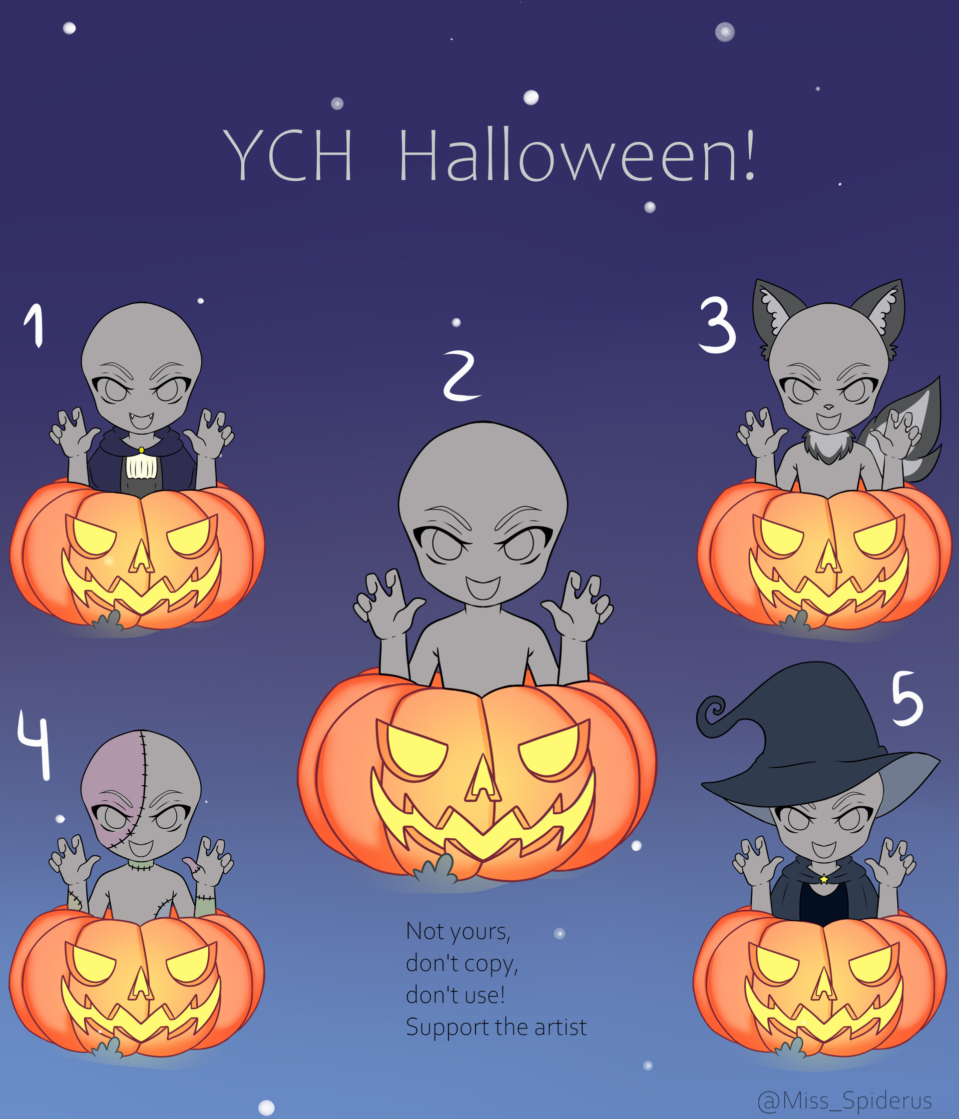 Miss Spider - YCH Halloween