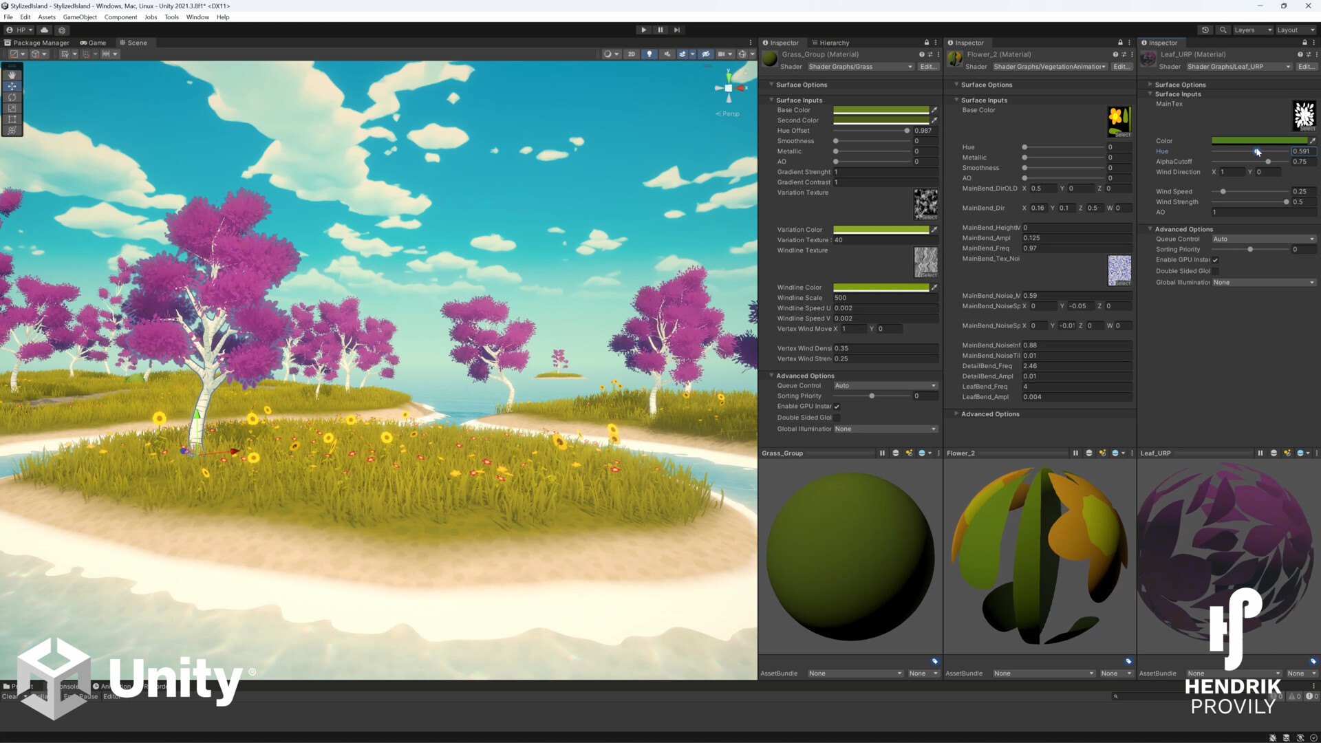 Hendrik Provily - Stylized Island - Foliage Shader Study