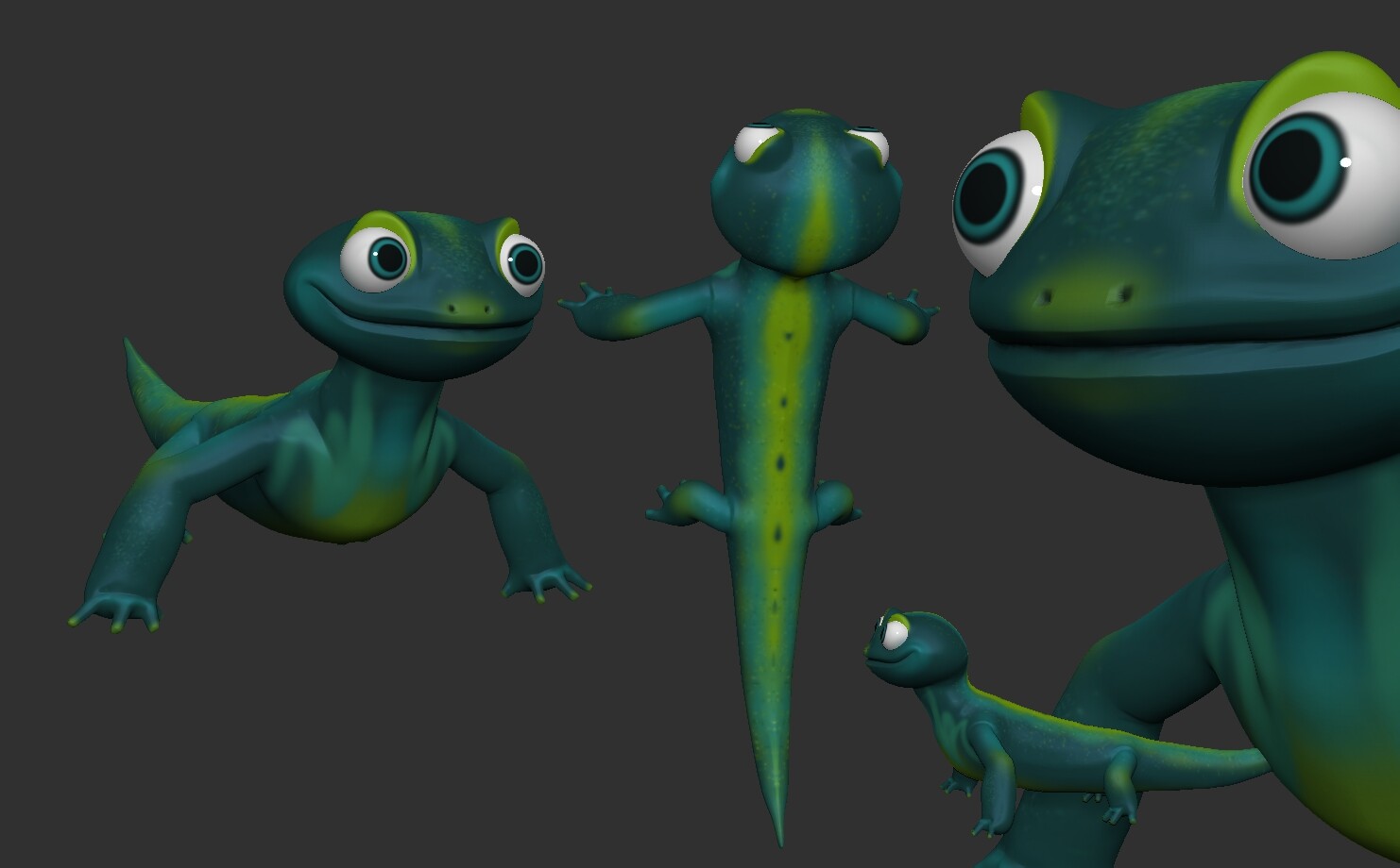 ArtStation - A cute stylized lizard