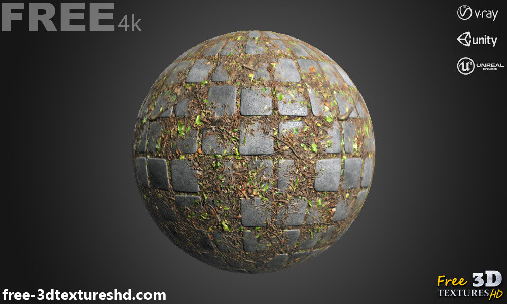 PBR Textures Free Download - Dirty Concrete pavement 3D Texture PBR in ...
