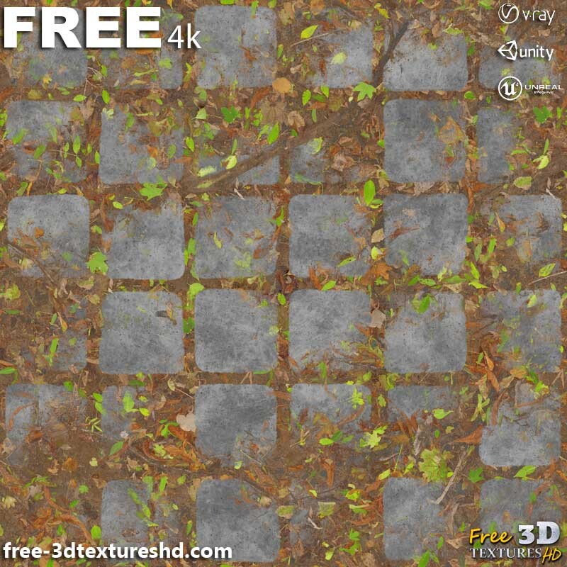 PBR Textures Free Download - Dirty Concrete pavement 3D Texture PBR in ...