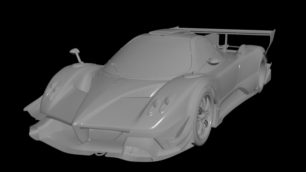 ArtStation - Pagani Zonda R untextured