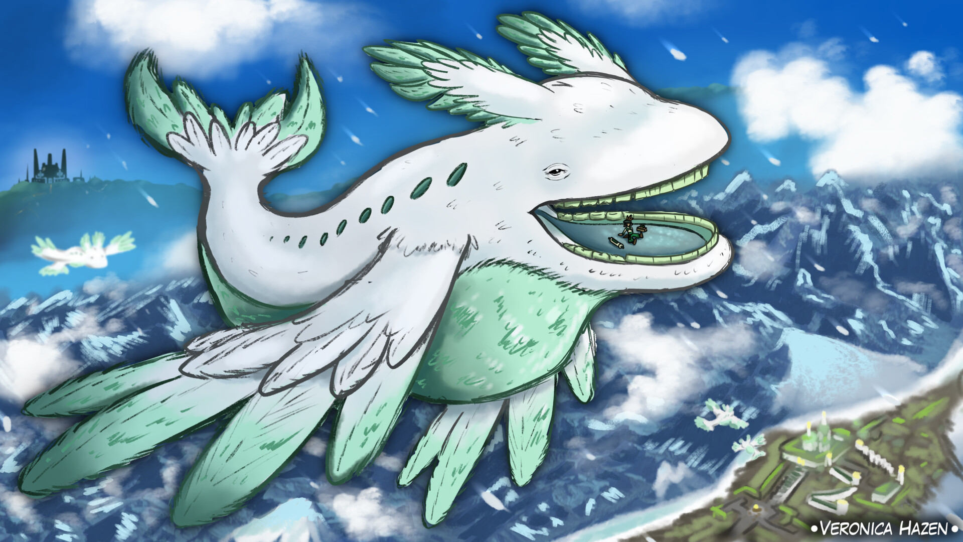 ArtStation - Sky Whale Creature Design