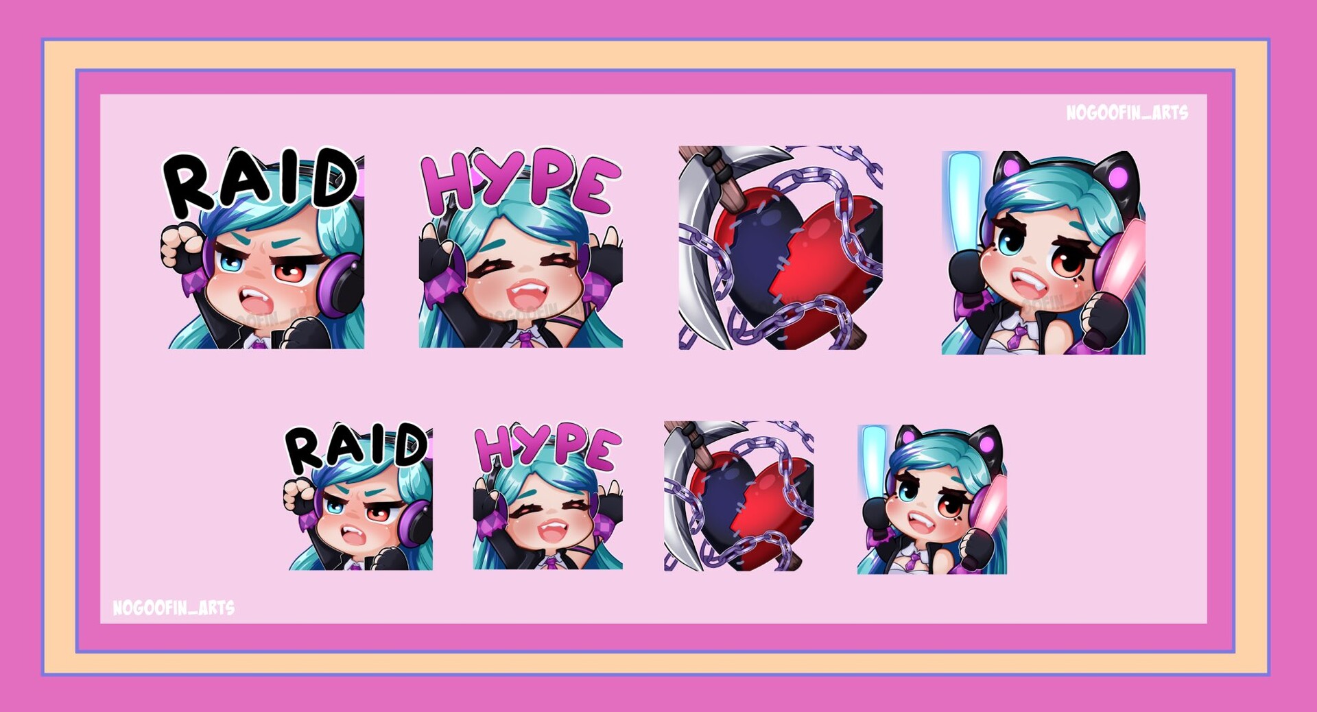 ArtStation - twitch emotes djdie666 2022