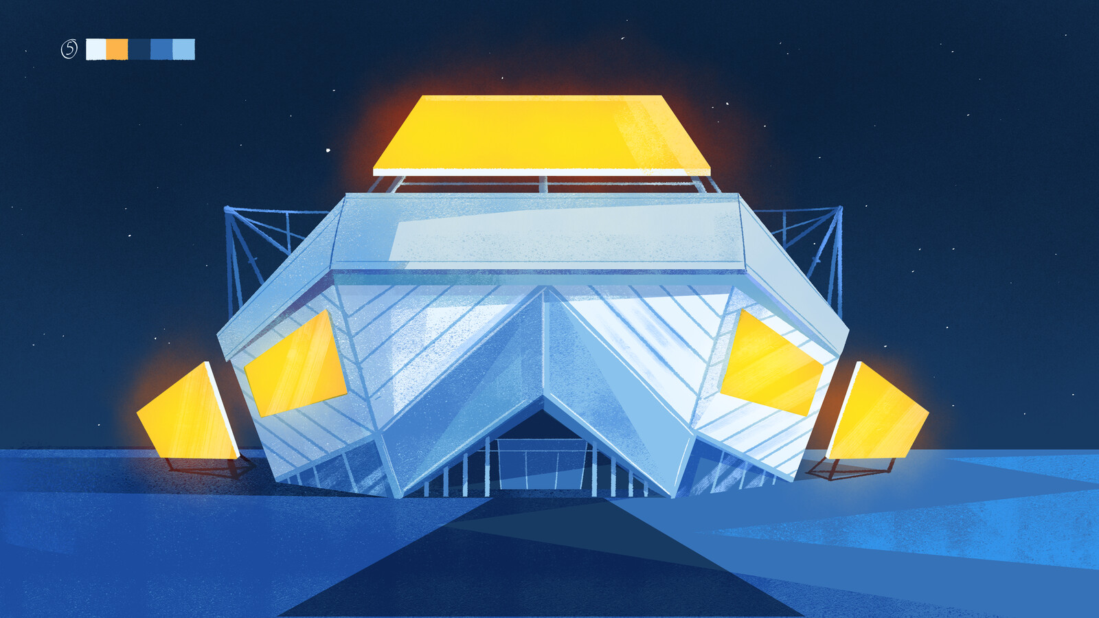 Jamie Hensley-Davies - Hubble Infographic - Enviro + Character illustration