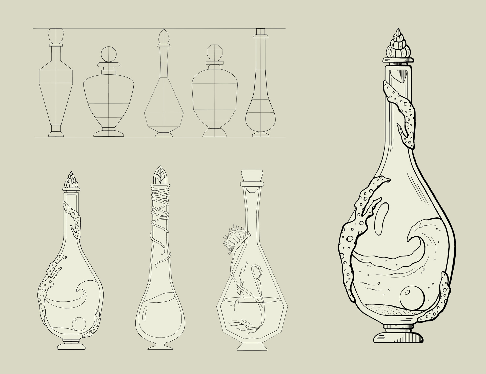 ArtStation - Bottle illustration