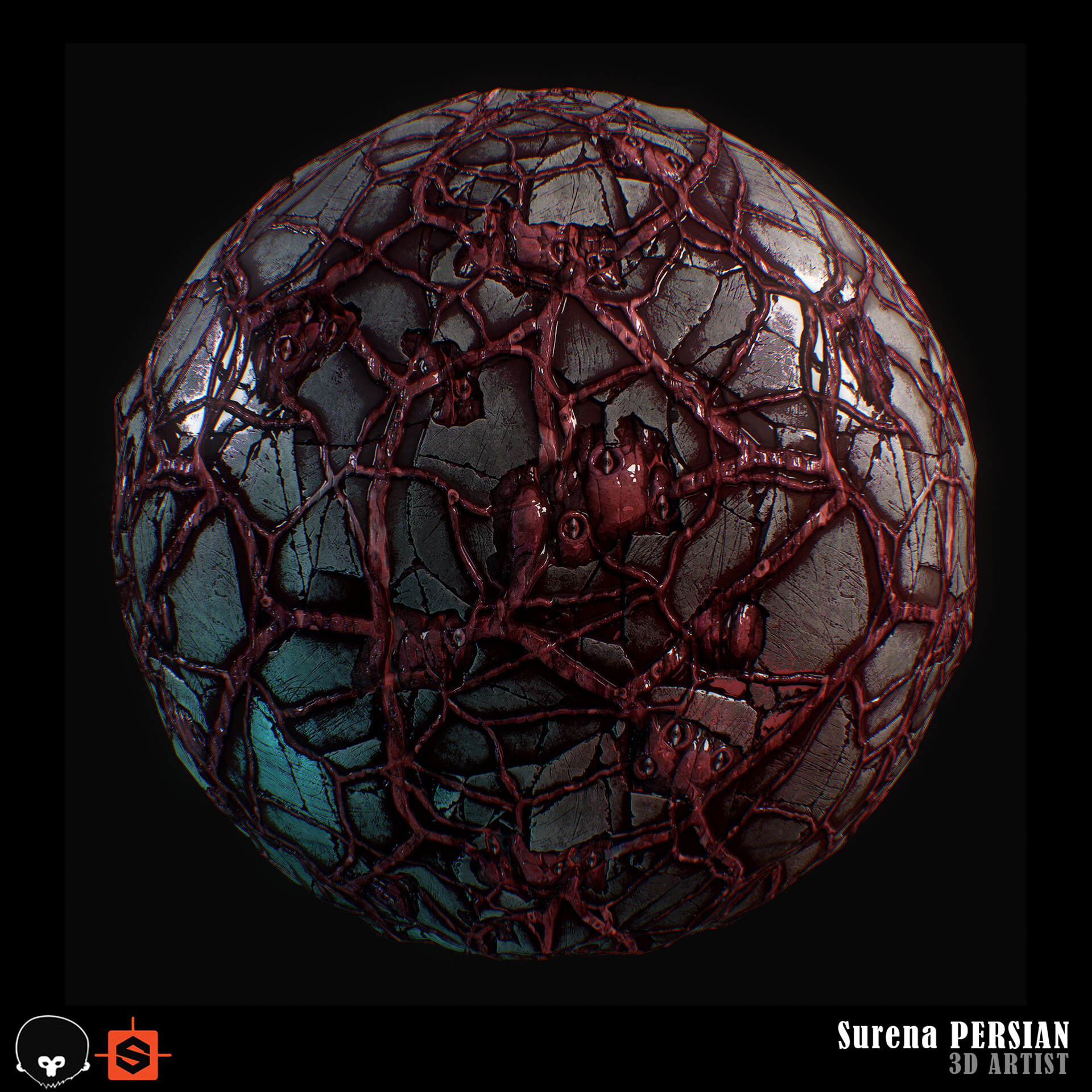 Surena Persian - Subsurface Scatter Material in Substance Designer