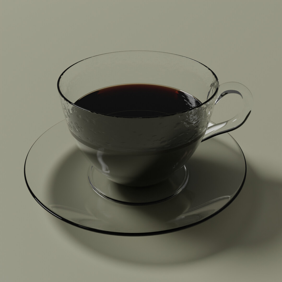 ArtStation - Glass Coffee Cup