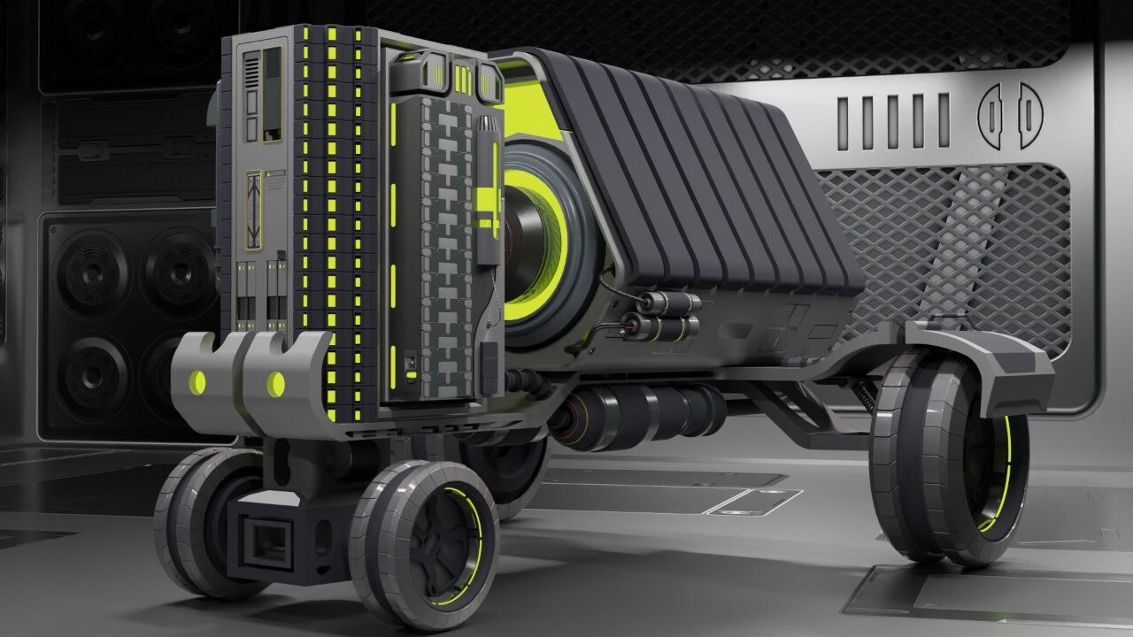 ArtStation - 3D model of Si-FI Car + Hangar