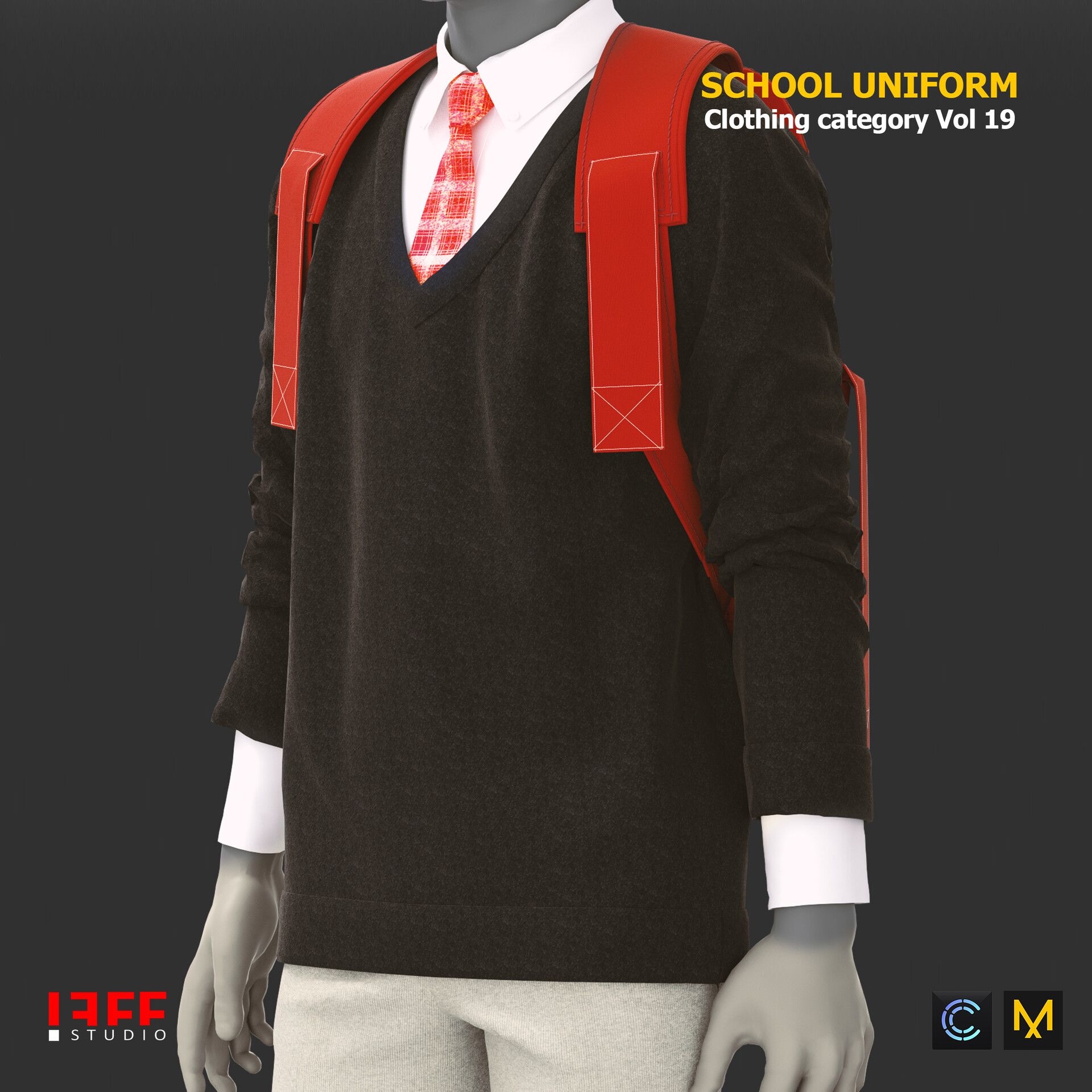 ArtStation - SCHOOL UNFIRORM Marvelous / CLO Project file VOL 19
