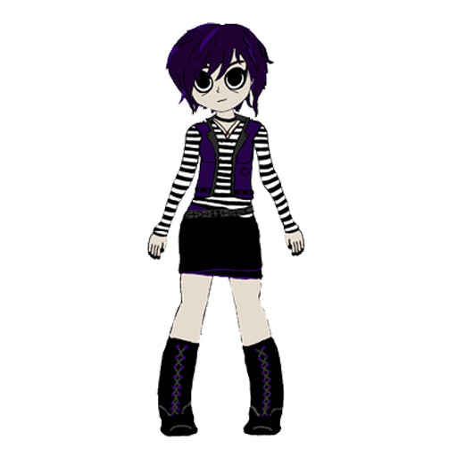 ArtStation - Goth Girl Character (Ramona Flowers/ Tim Burton inspired ...