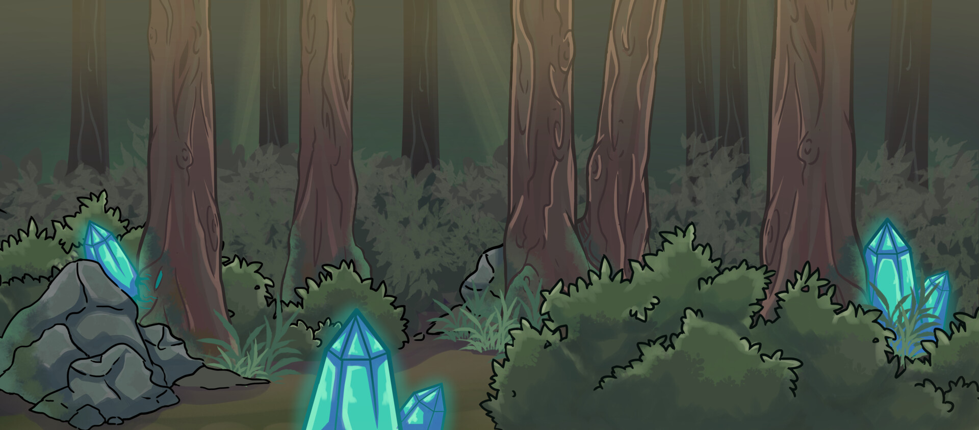 ArtStation - fantasy forest with 3 different lightings