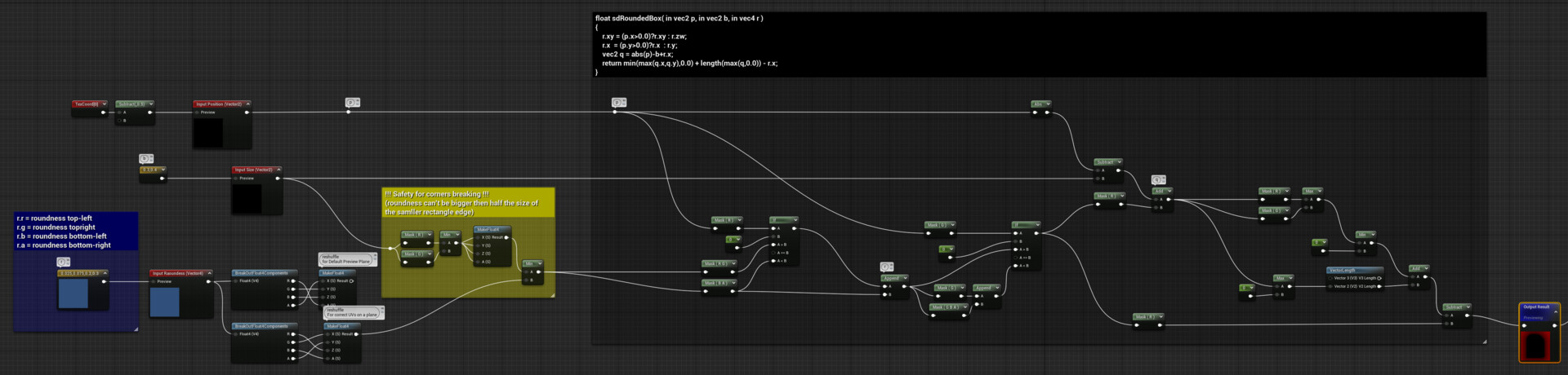 Fabrizio Bergamo - 2D SDF - Advanced Shapes - Material Function Library UE5