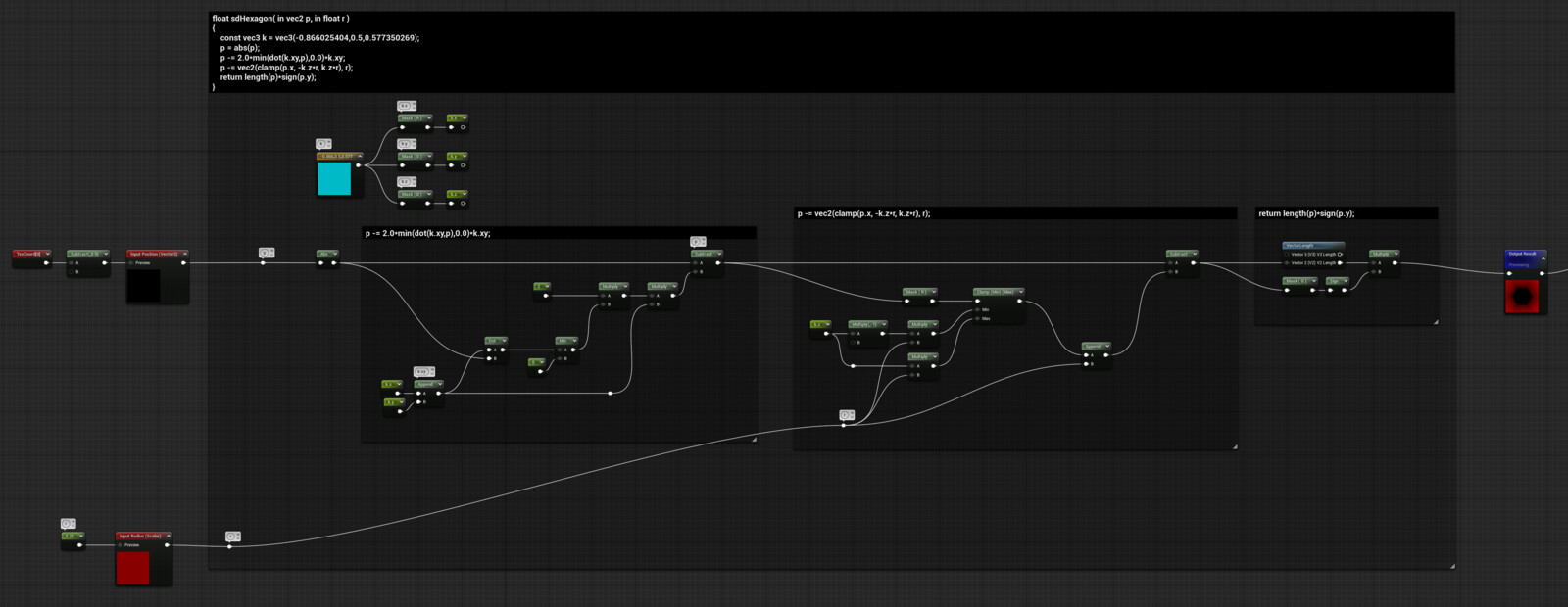 Fabrizio Bergamo - 2D SDF - Advanced Shapes - Material Function Library UE5