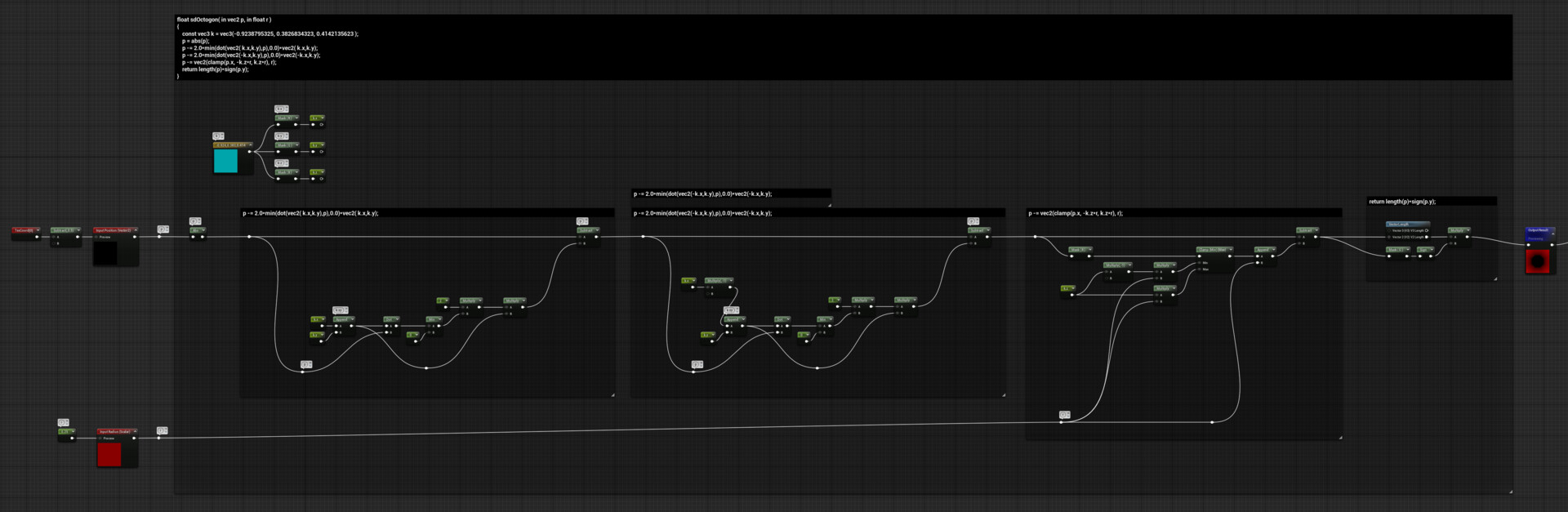 Fabrizio Bergamo - 2D SDF - Advanced Shapes - Material Function Library UE5