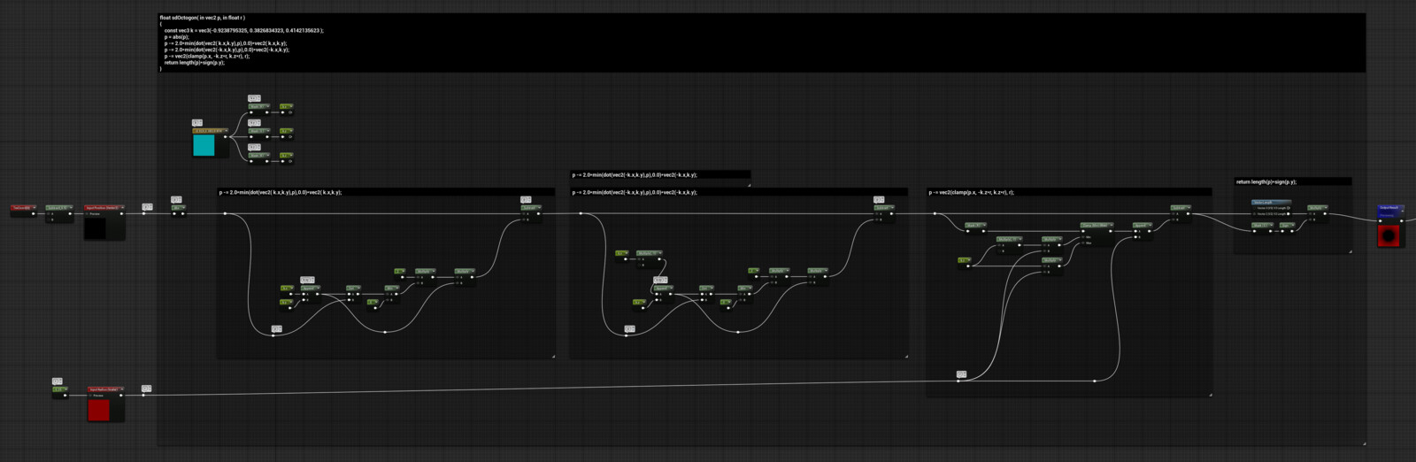 Fabrizio Bergamo - 2D SDF - Advanced Shapes - Material Function Library UE5