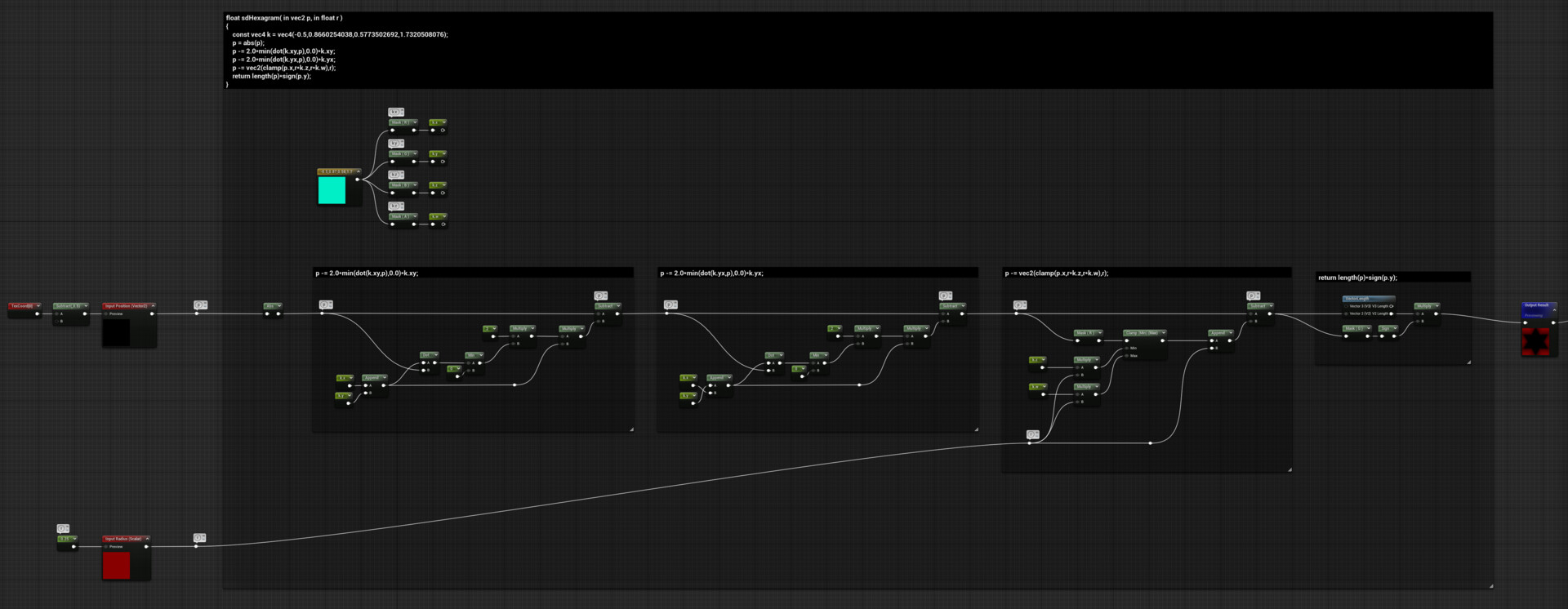 Fabrizio Bergamo - 2D SDF - Advanced Shapes - Material Function Library UE5