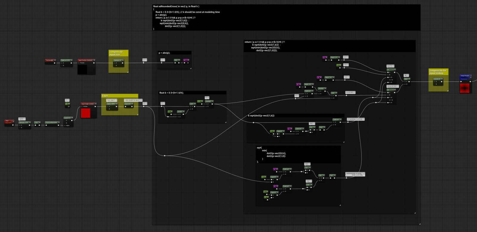 Fabrizio Bergamo - 2D SDF - Advanced Shapes - Material Function Library UE5