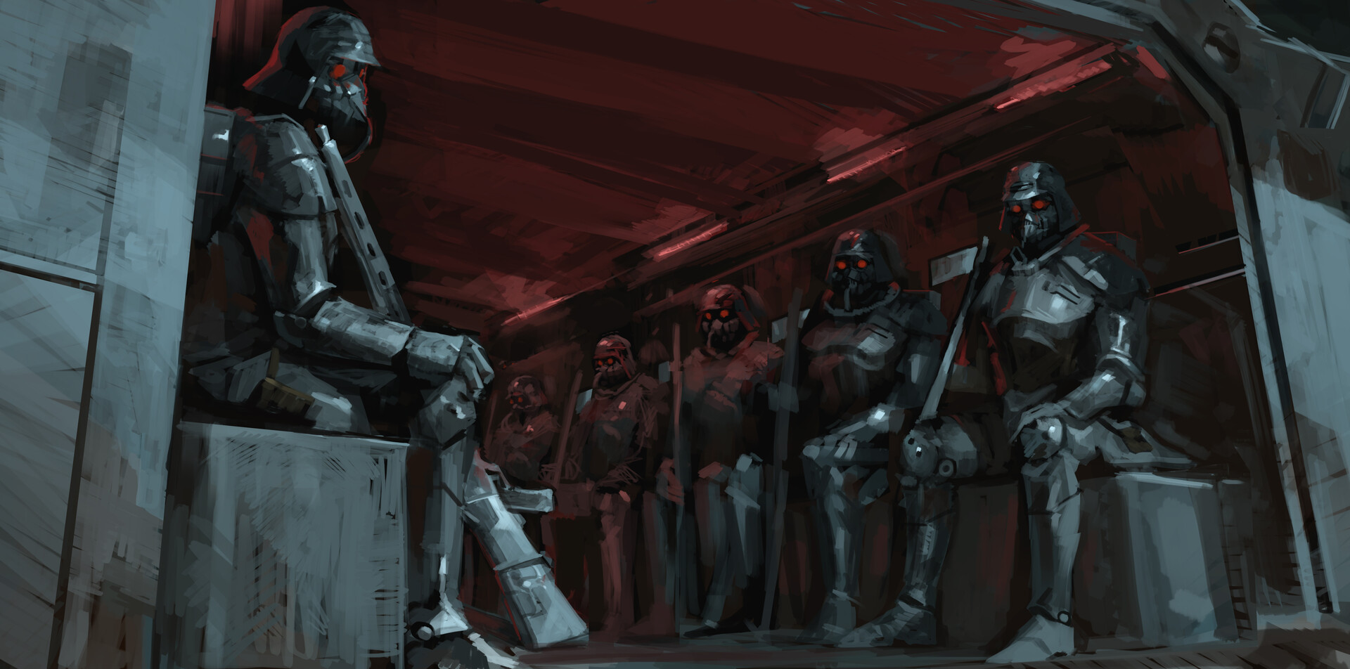 ArtStation - Inside armored car on 'ILLANG: THE WOLF BRIGADE(2018)'