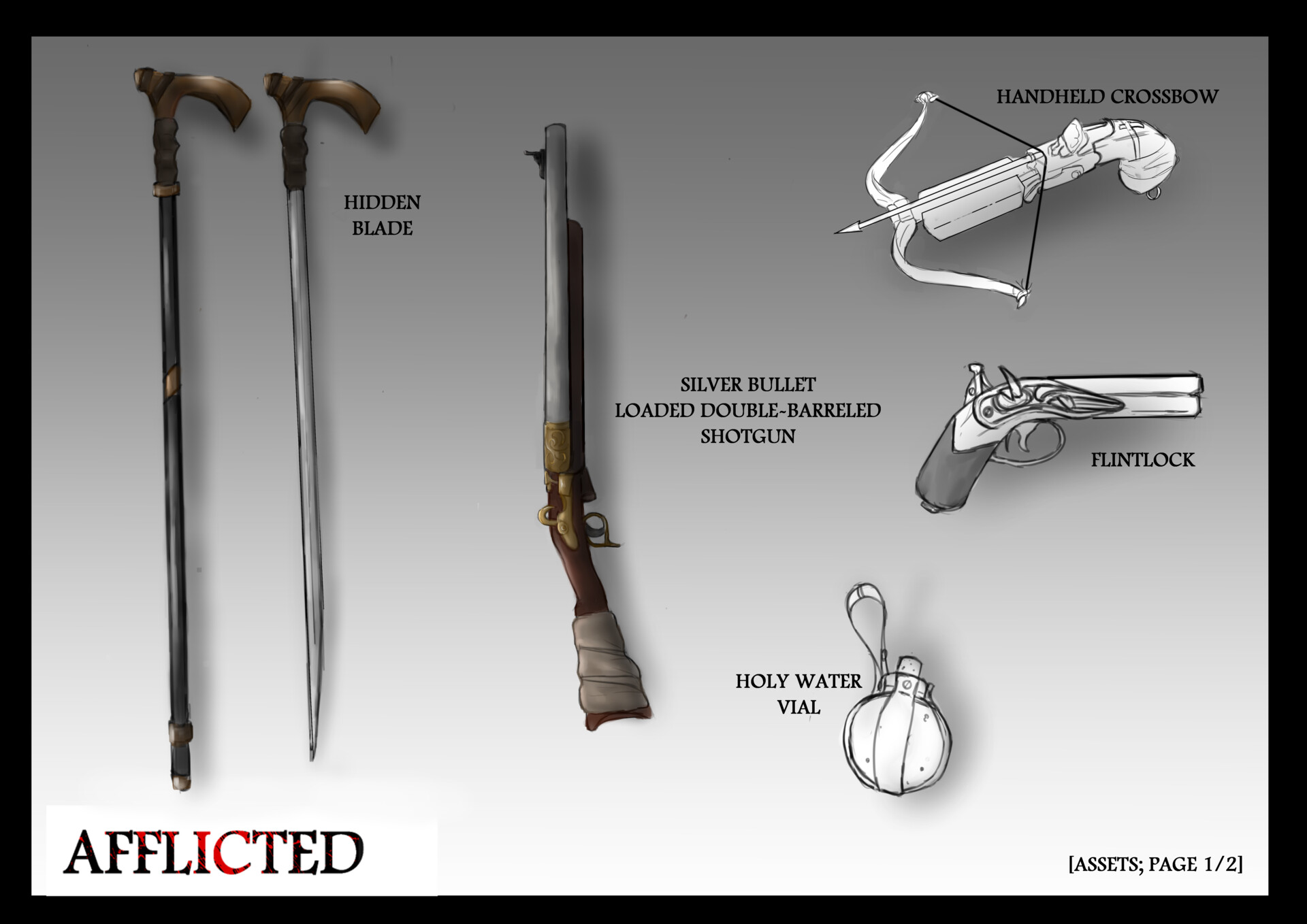 ArtStation - AFFLICTED (Asset Concepts)