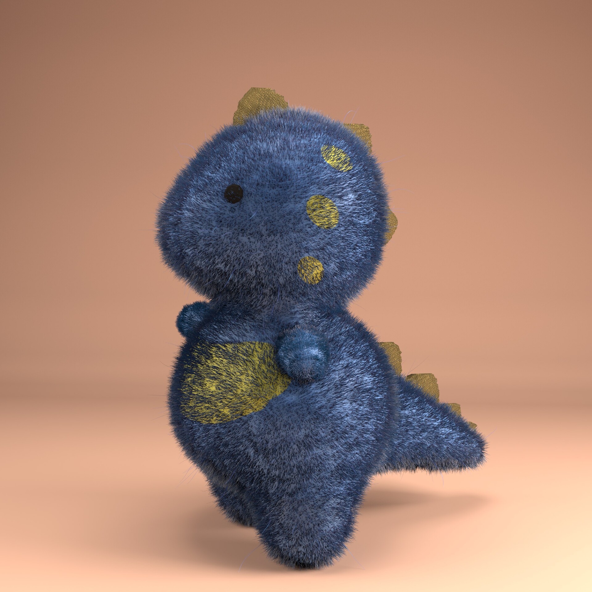 ArtStation - Little furry dinosaur toy