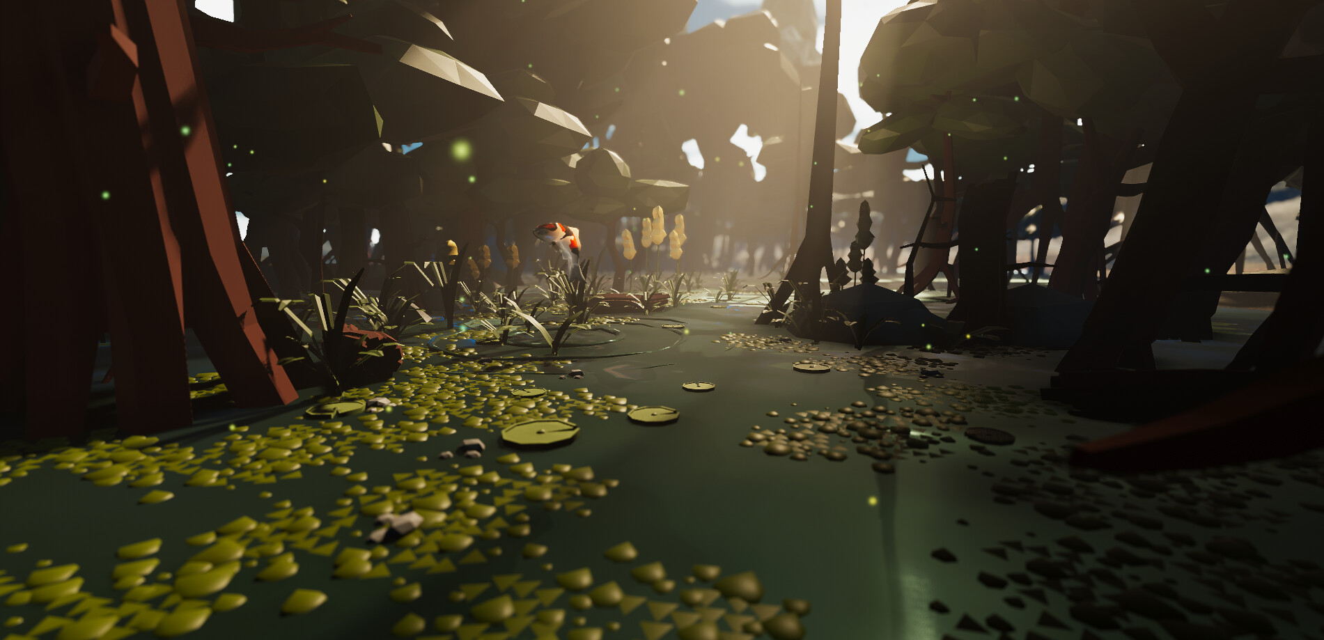 ArtStation - Stylised Low Poly Swamp Scene