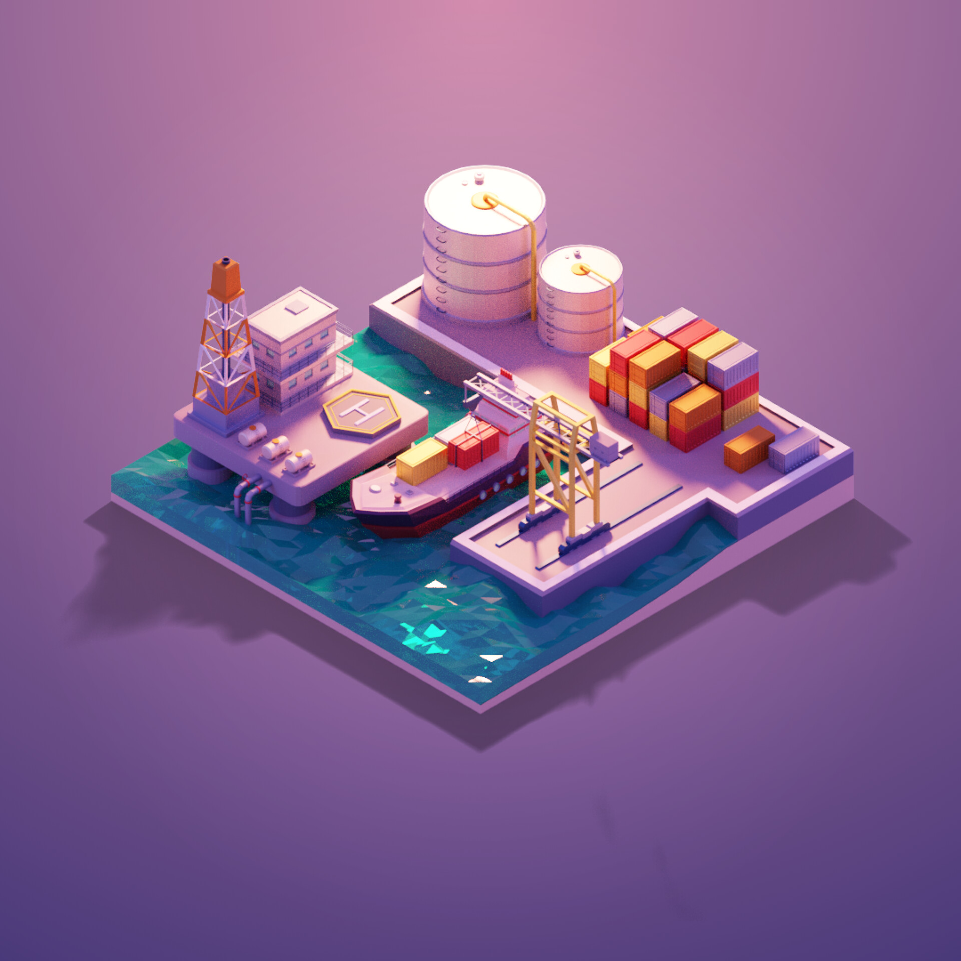 ArtStation - 3D Model of the Port