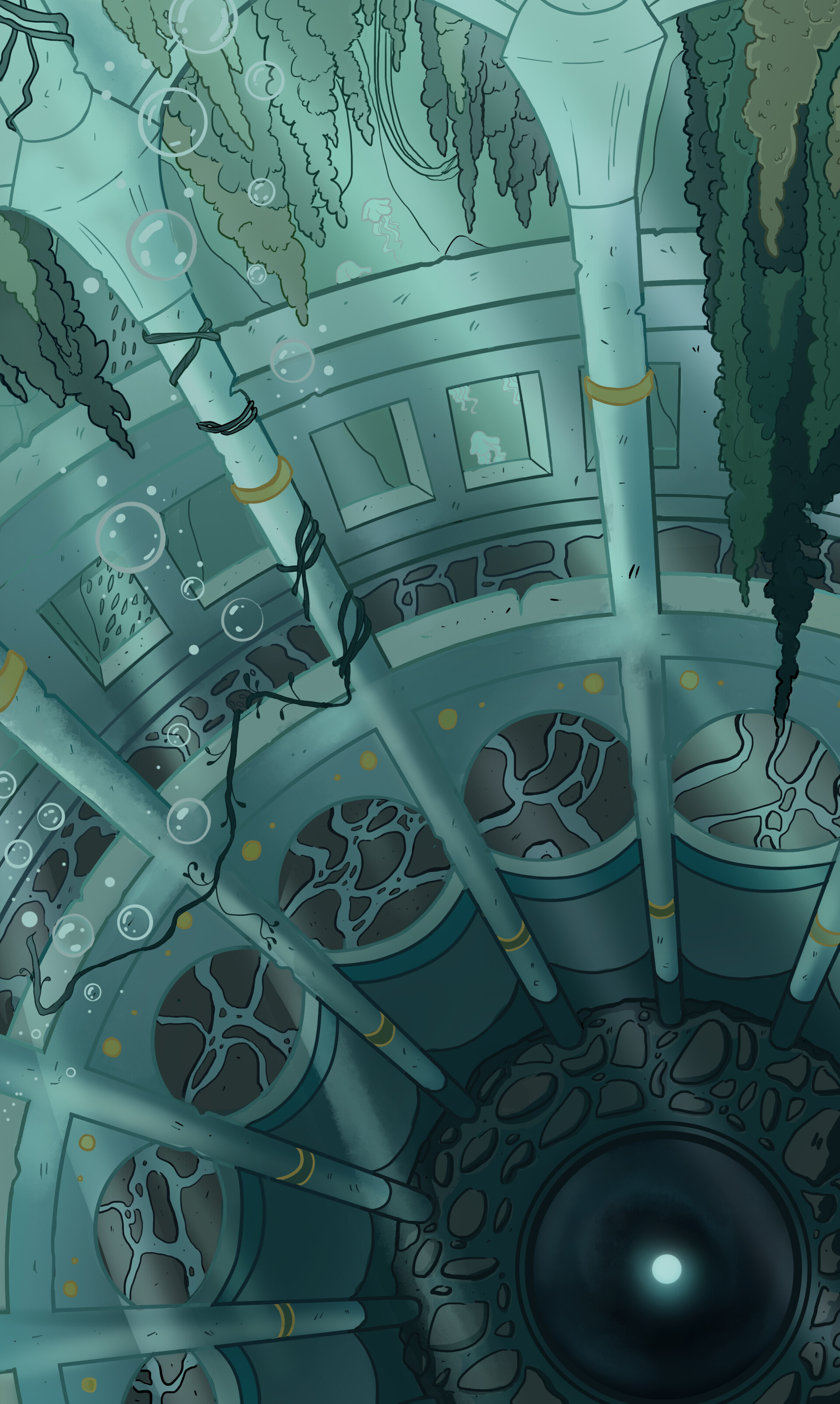 ArtStation - Sanctuary in the Vault - Underwater Temple