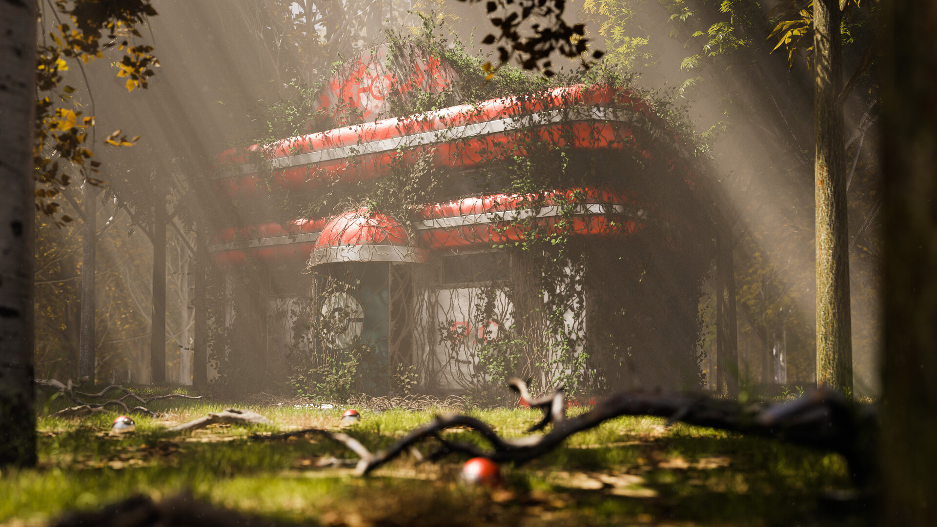 ArtStation - Abandoned Pokémon Center