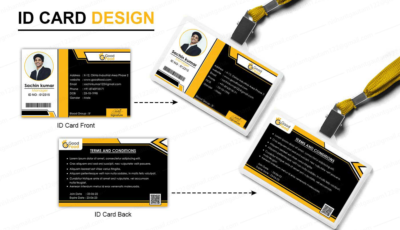 ArtStation - Good Food Id Card Design