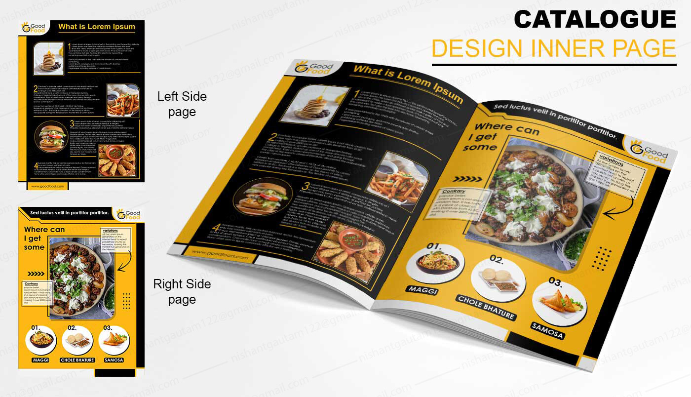 ArtStation - Good Food Brochure Inner Page Design