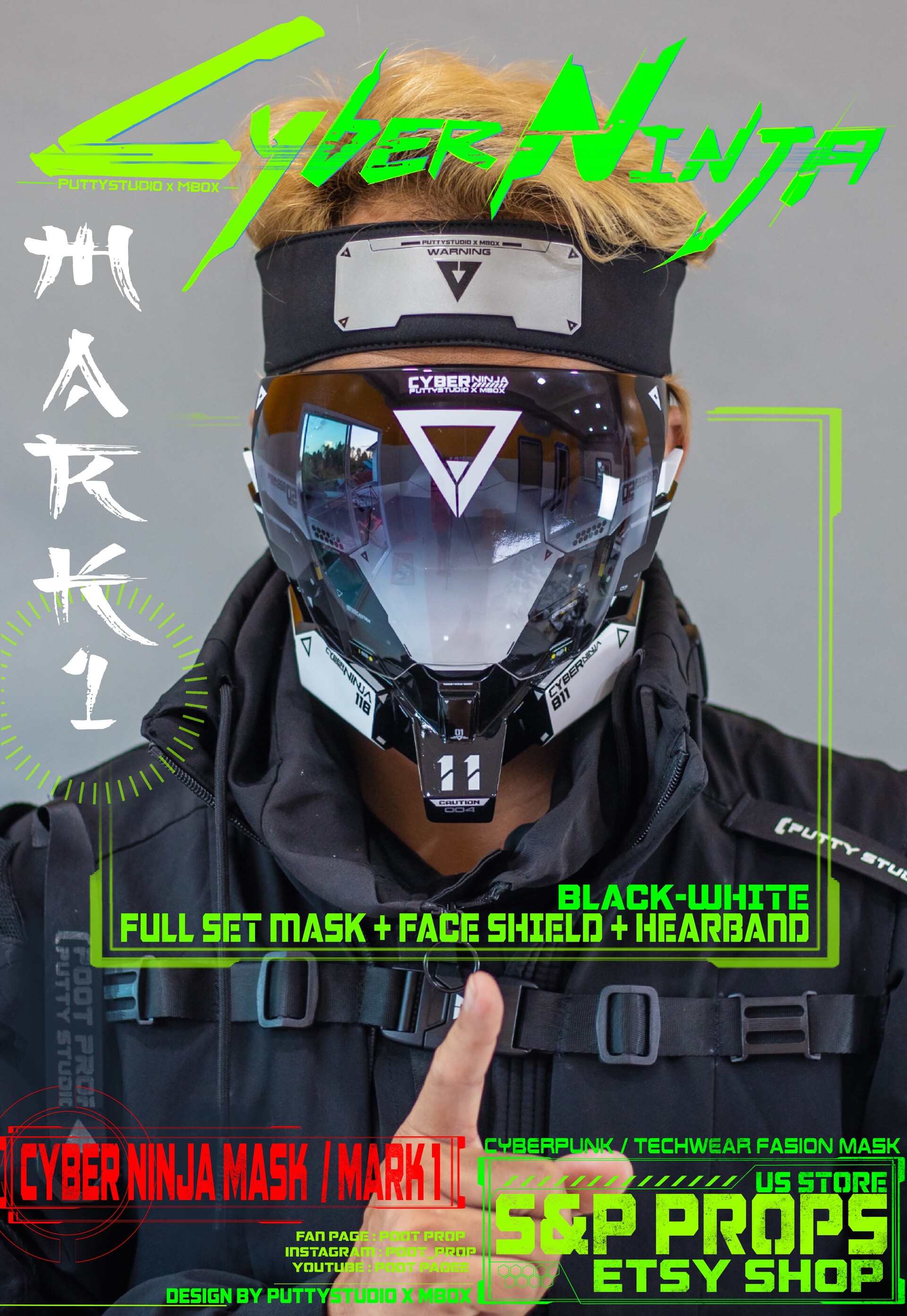 PUTTYSTUDIO - Cyber ninja mask mark series