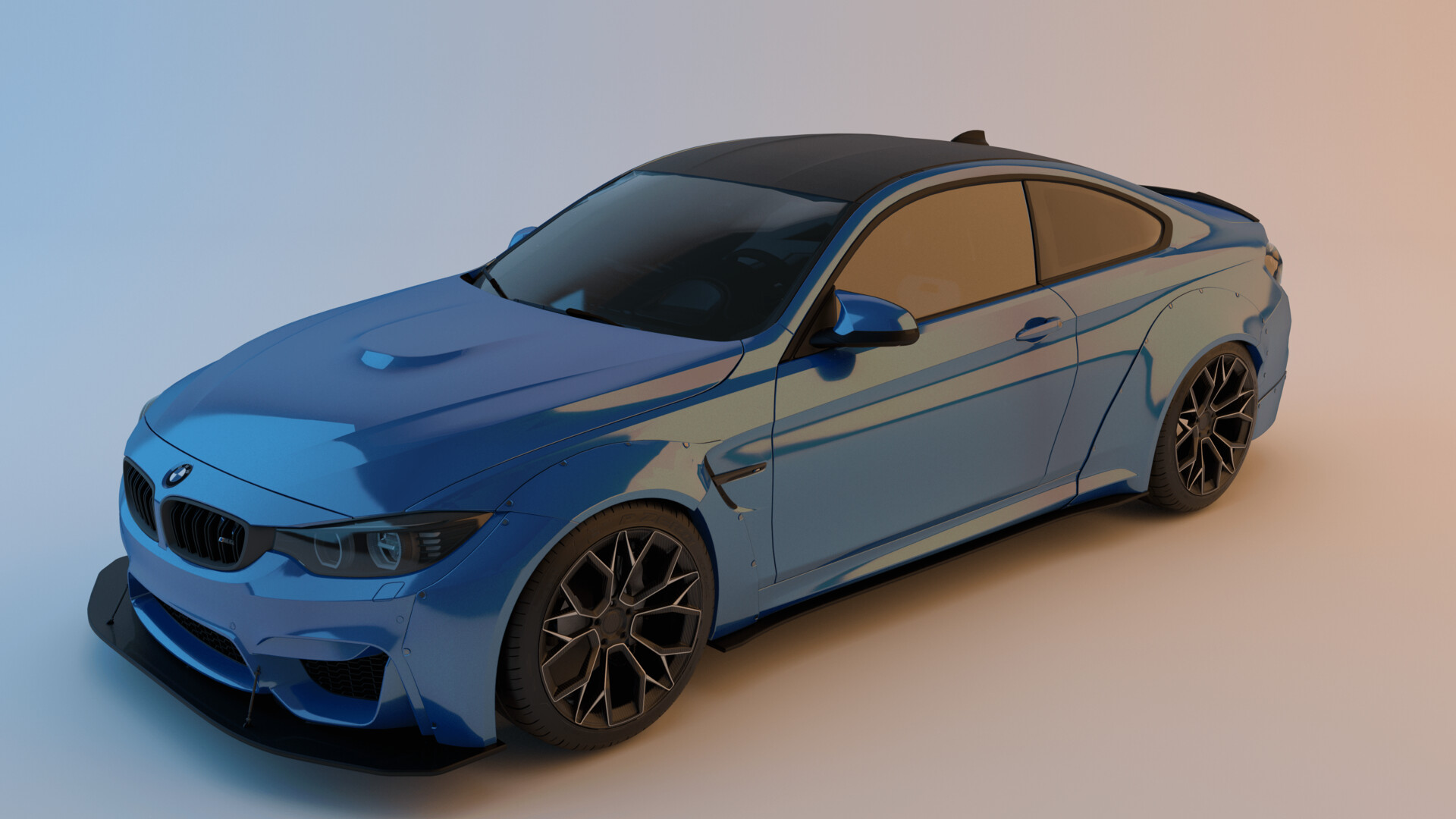 ArtStation - BMW M4 Liberty Walk Style Bodykit for 3D Printing