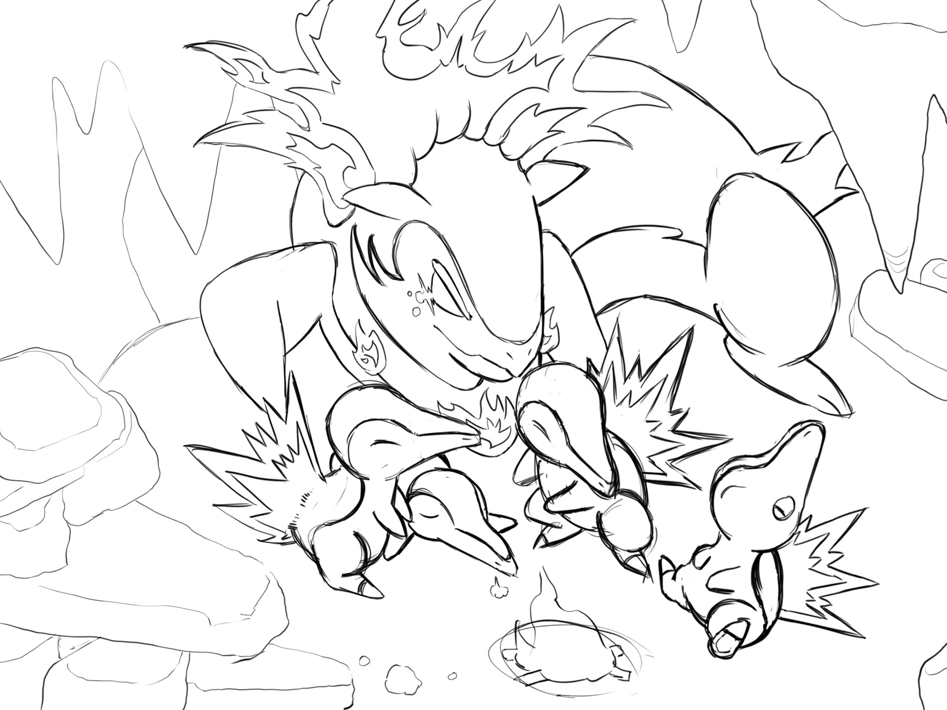 pokemon coloring pages with typhlosion