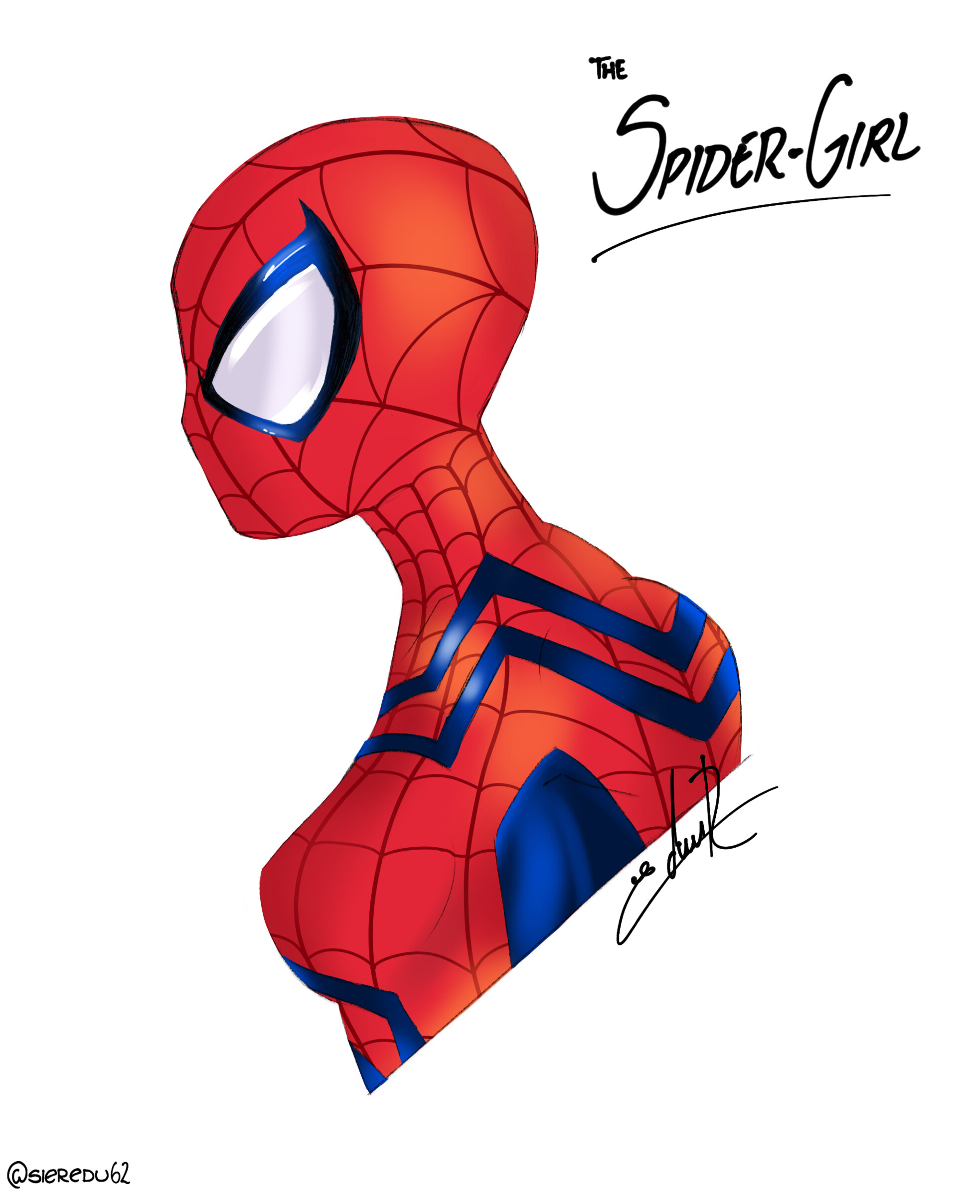 how to draw girl spider