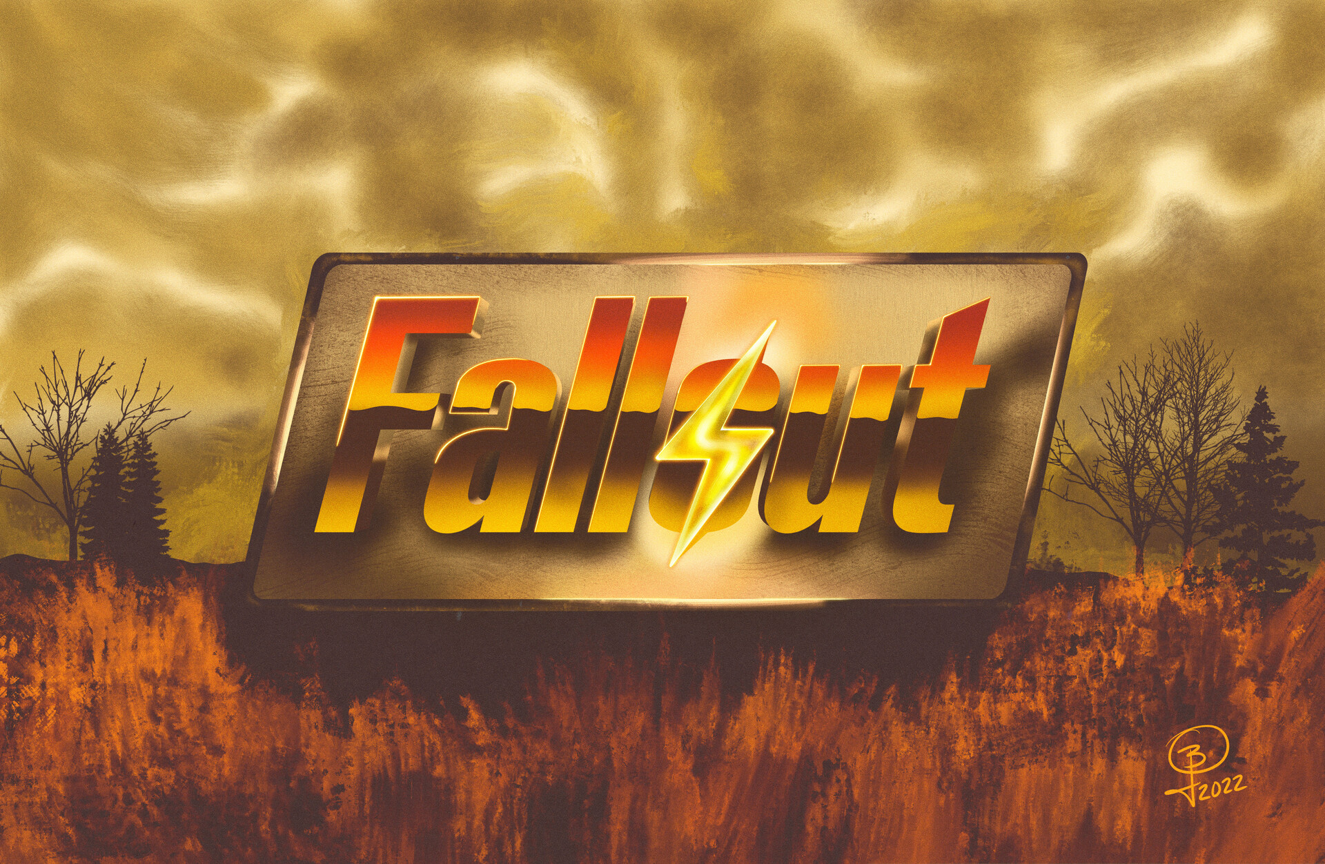 ArtStation - Fallout Meets Airbrush Chrome with Post Apocalyptic Vibes